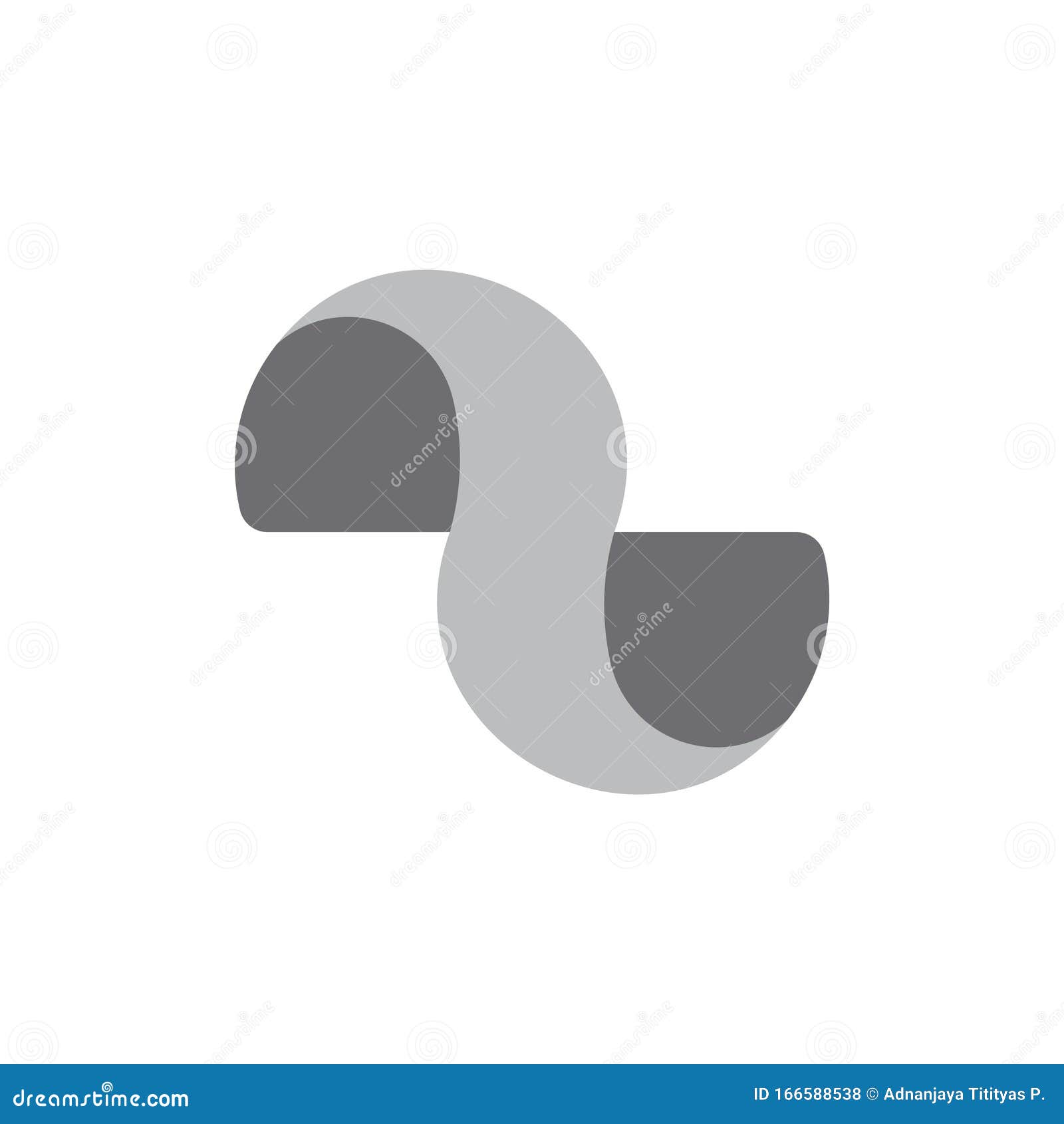 Simple Curves Geometric 3d Design Logo Vector Stock Vector ...