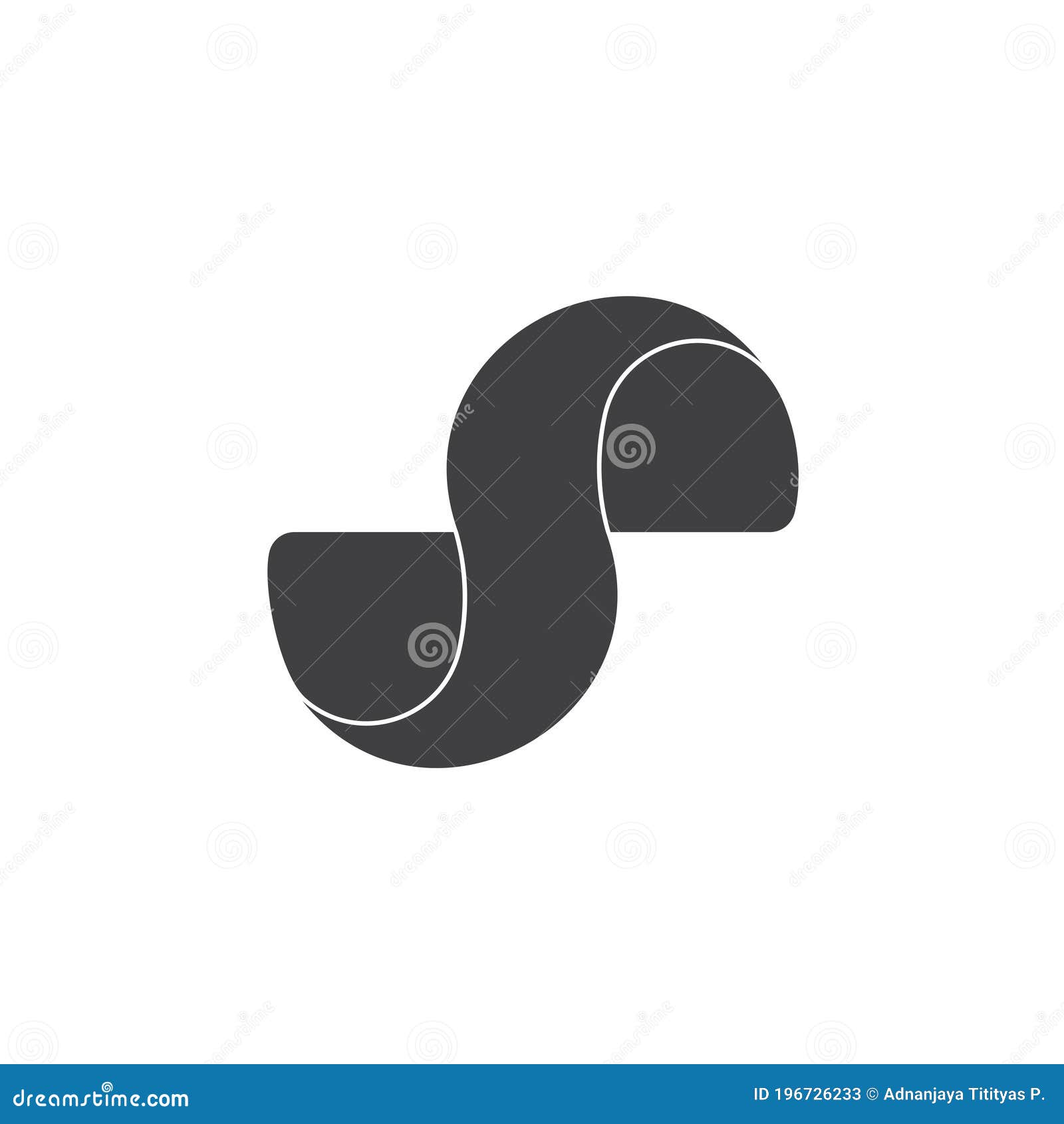 Simple Curves Geometric 3d Design Logo Vector Stock Vector ...