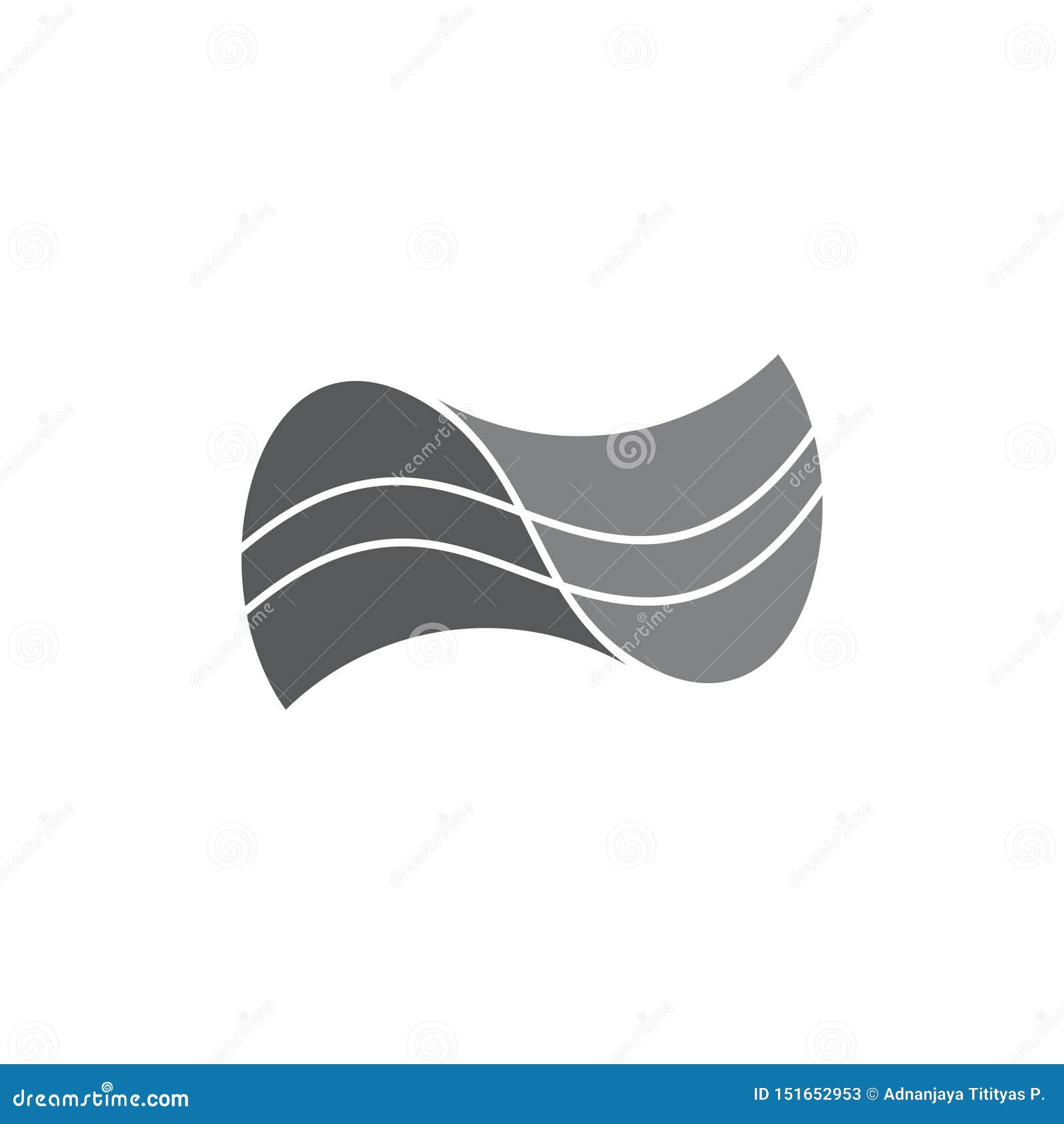 Simple Curves Linked Abstract Logo Vector Stock Vector - Illustration ...