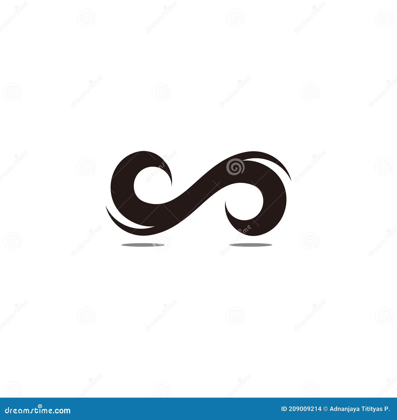Simple Curves Smooth Object Simple Geometric Logo Vector Stock Vector ...