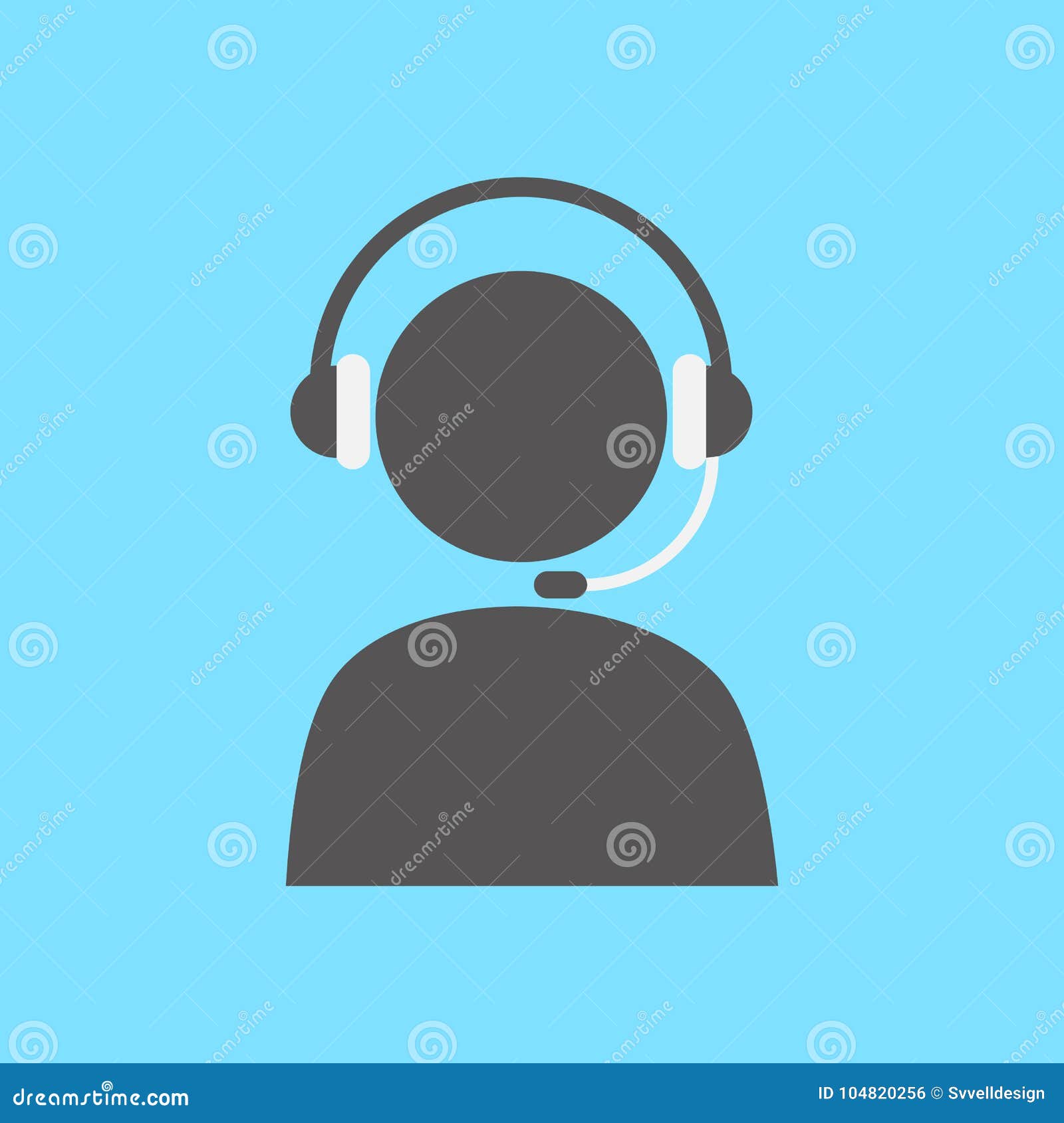Simple Customer Service Symbol Stock Vector - Illustration of design ...