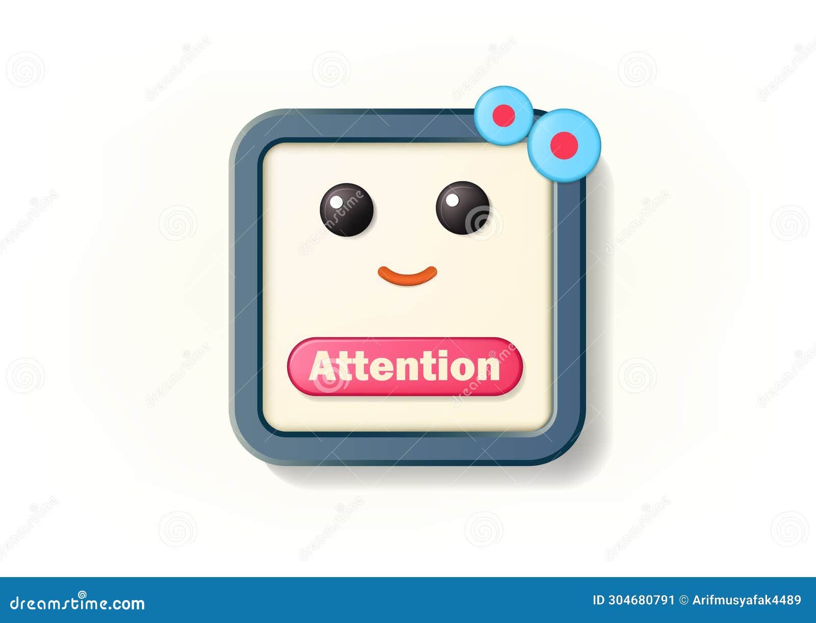 Simple cute attention sign stock vector. Illustration of template ...