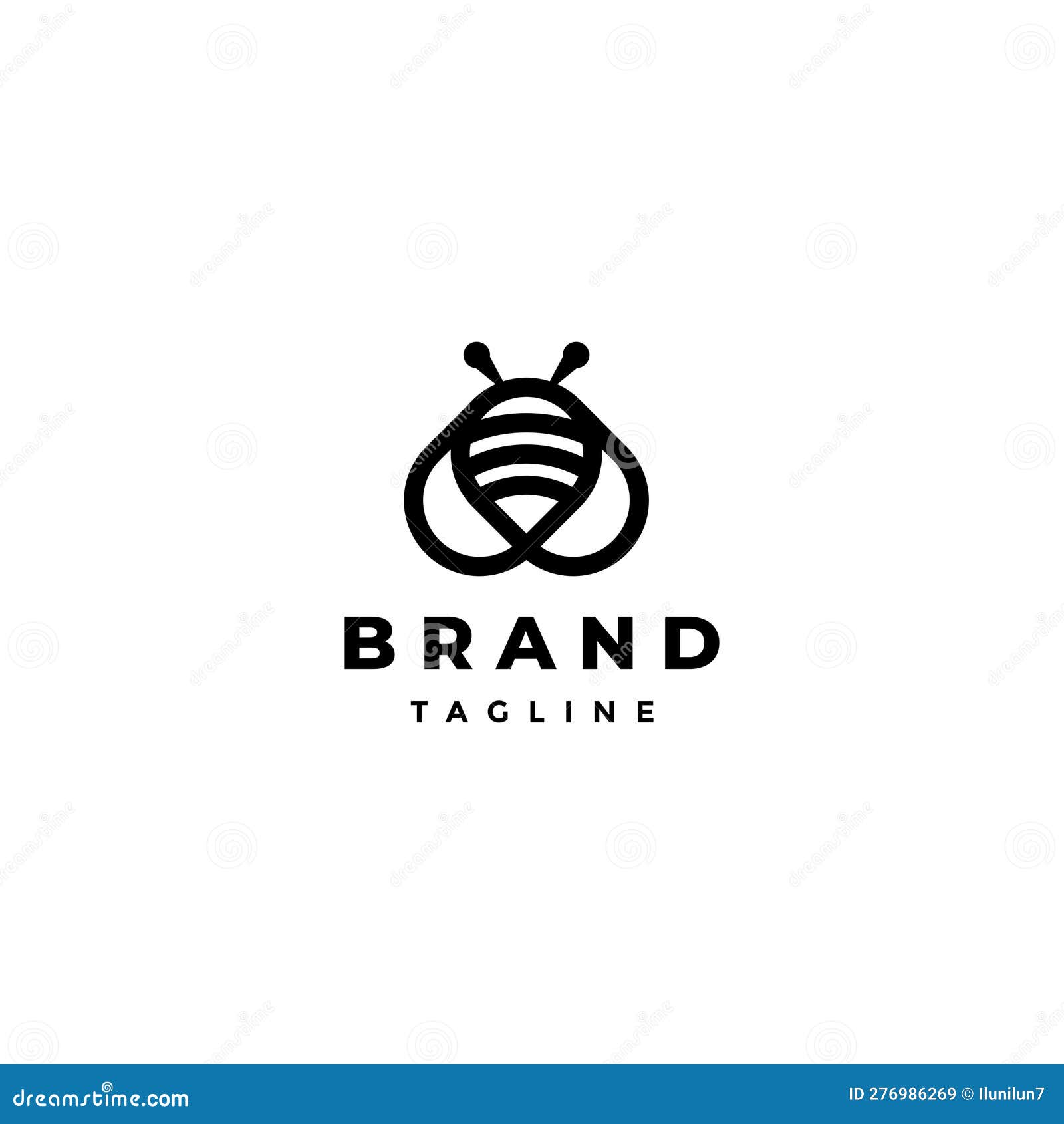 Simple Cute Bee Logo Design Stock Vector - Illustration of healthy ...