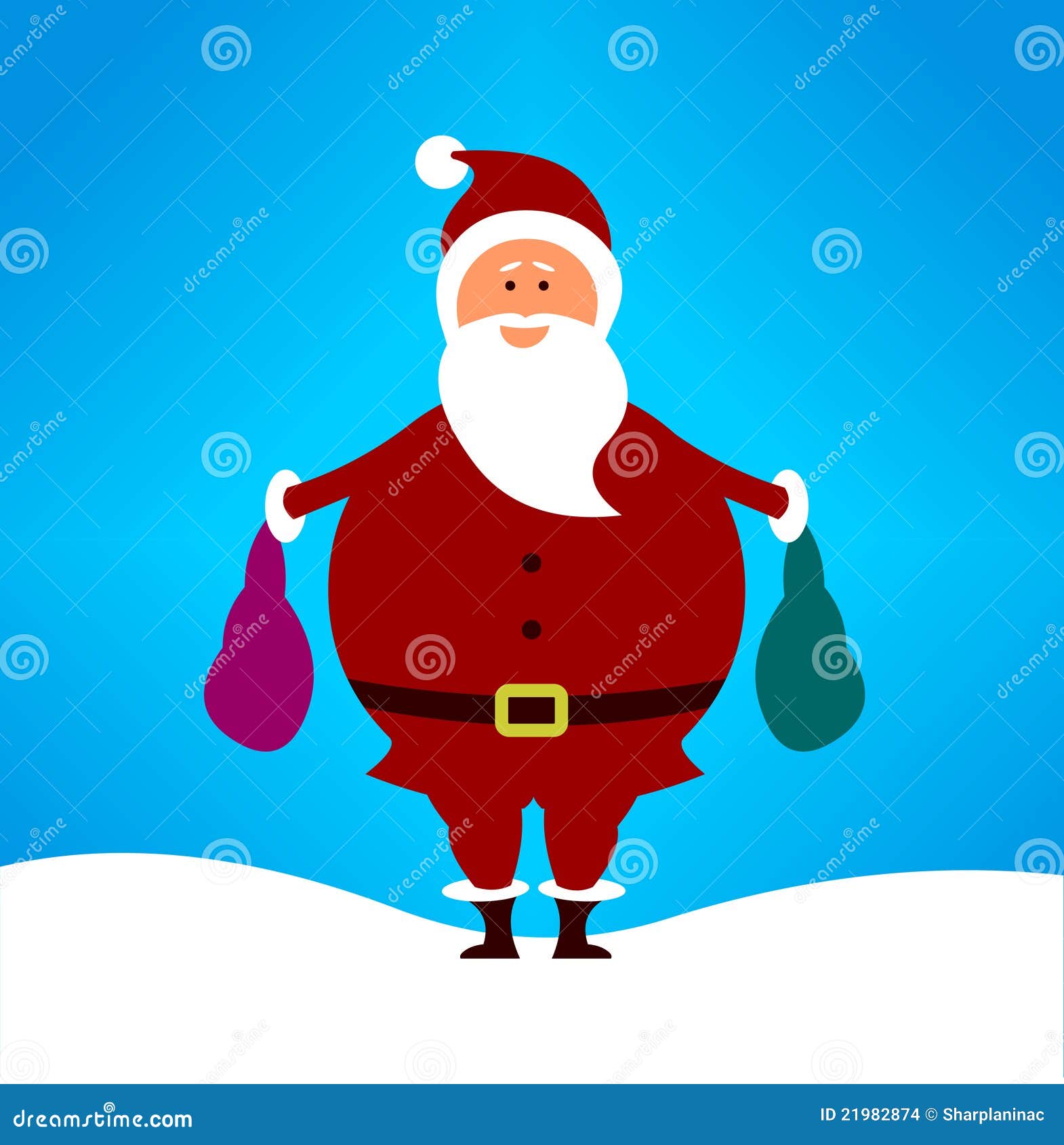 Simple cute cartoon Santa stock vector. Illustration of costume - 21982874