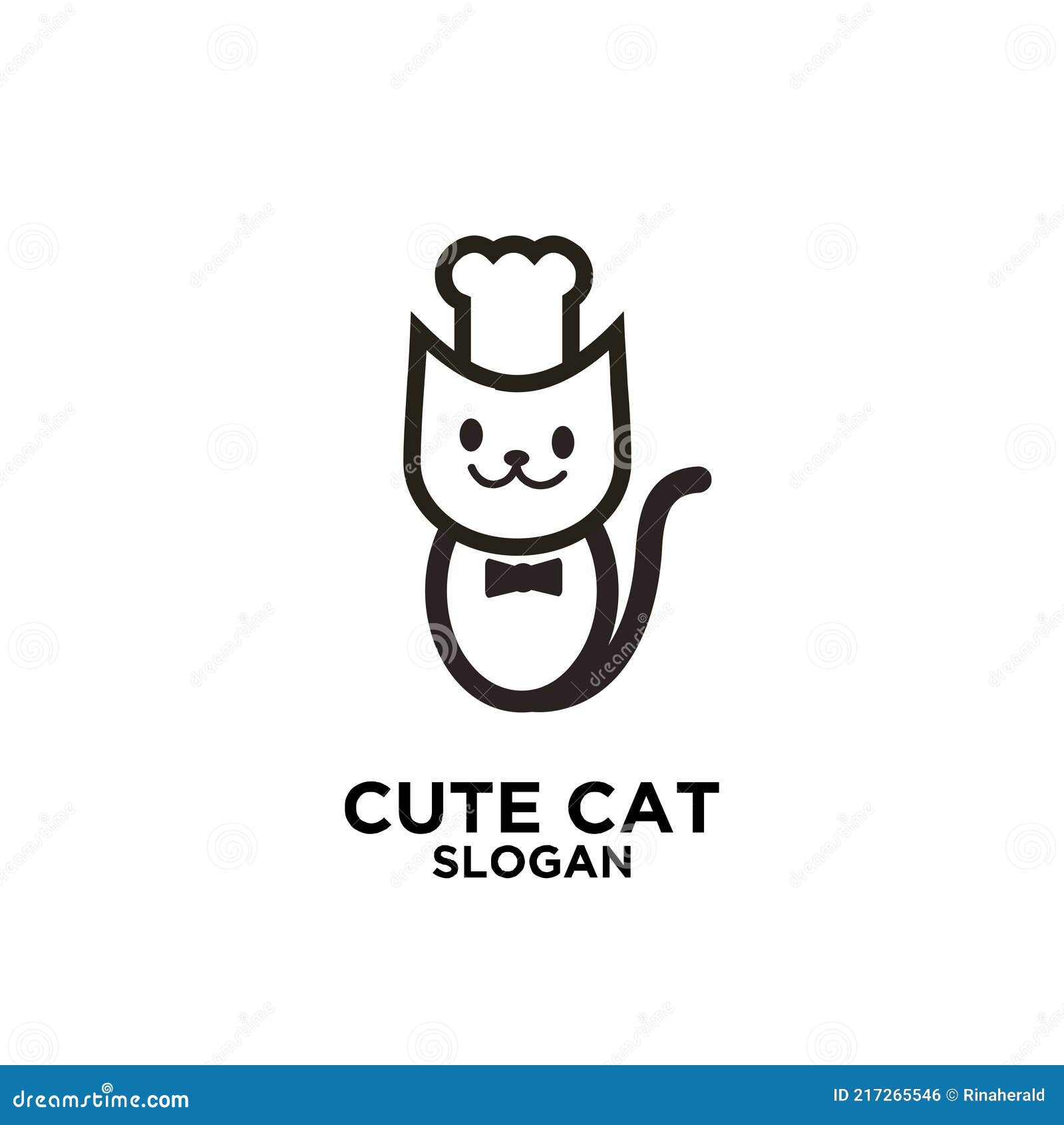 Cute Chef Cat, Pet Chef Vector Logo Icon Design Stock Vector ...