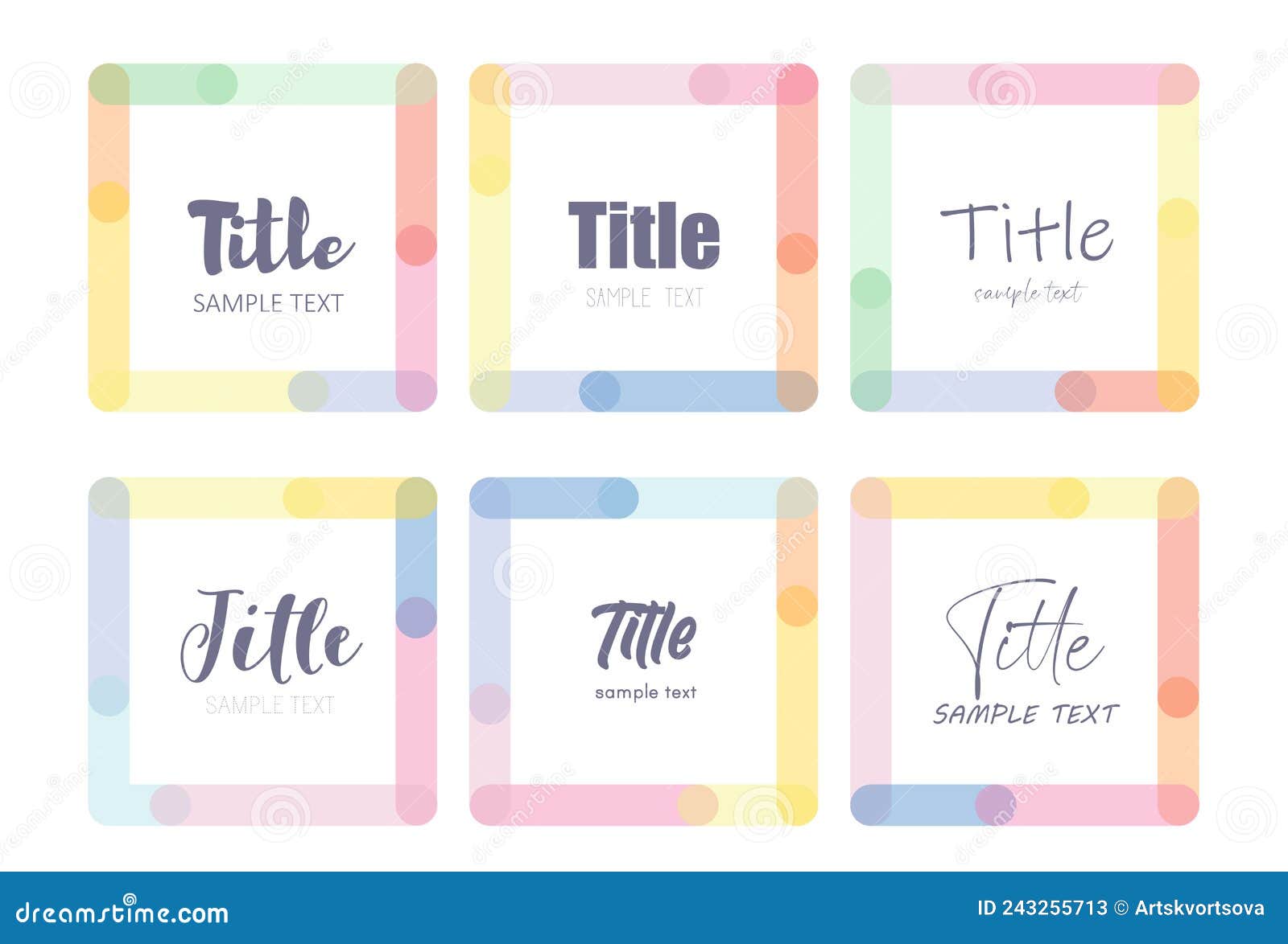 Simple and Cute Colorful Frame that Can Be Used for Your Design Stock ...