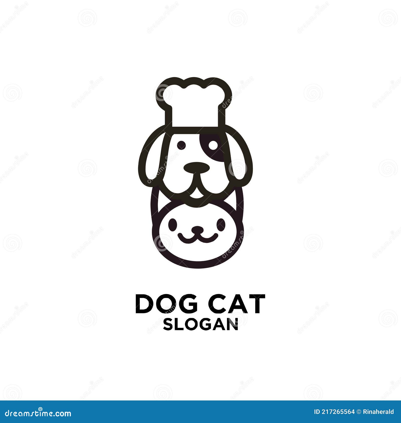 Cute Dog Cat Chef Vector Logo Icon Design Stock Vector - Illustration ...