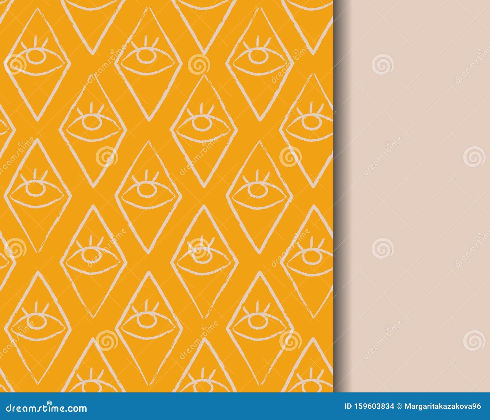 Simple and Cute Eye Pattern with Geometric Elements. Wallpapers ...