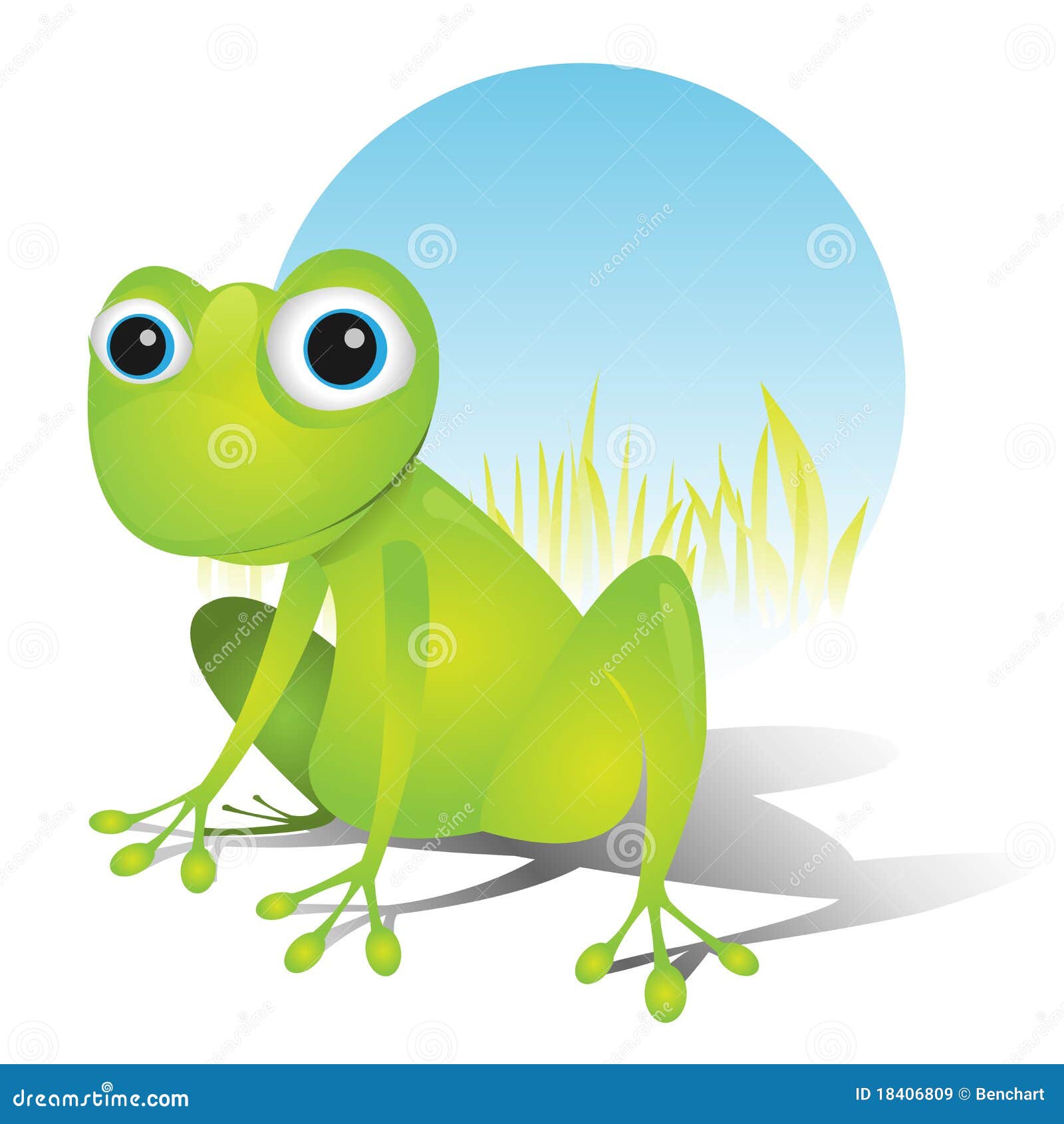 Simple Cute Frog stock illustration. Illustration of nature - 18406809