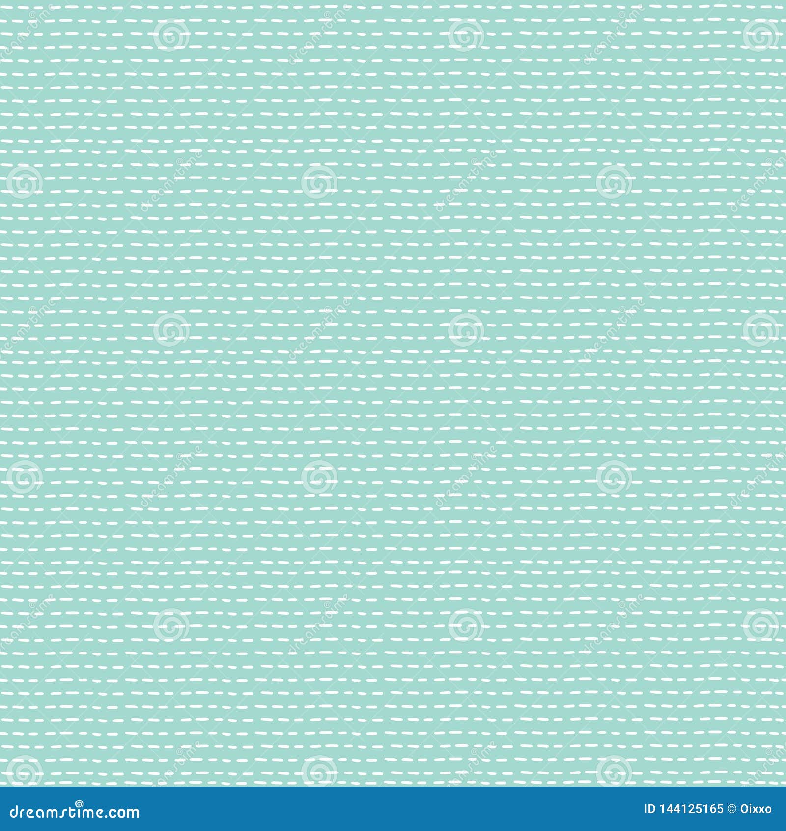 Simple Cute Seamless Pattern. White Stitches on Blue Background. Pastel ...