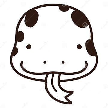 Simple and Cute Snake Line Art Stock Vector - Illustration of clip ...
