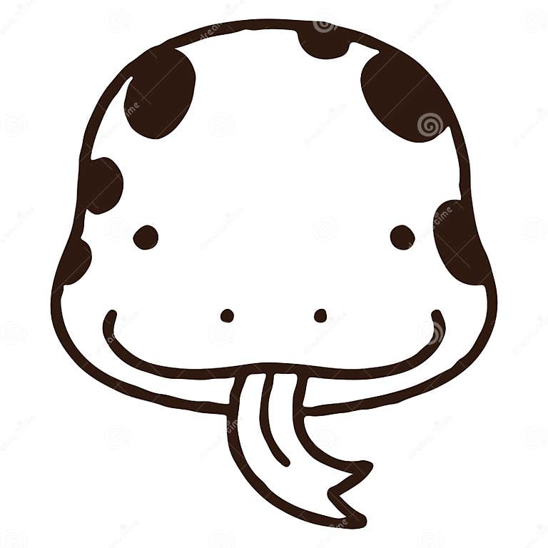 Simple and Cute Snake Line Art Stock Vector - Illustration of clip ...
