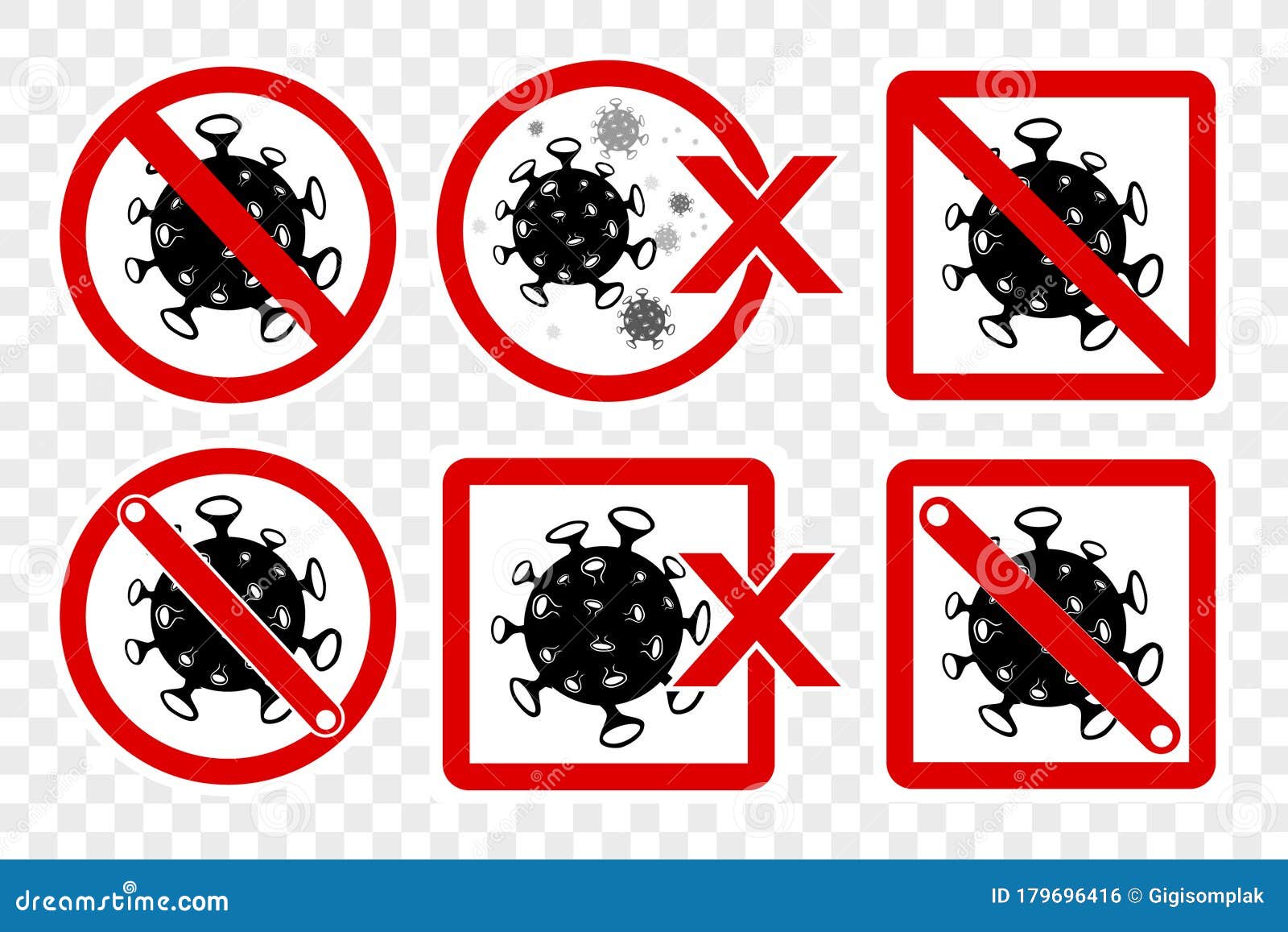 Sticker Of Prohibited Symbols Stock Photography | CartoonDealer.com ...
