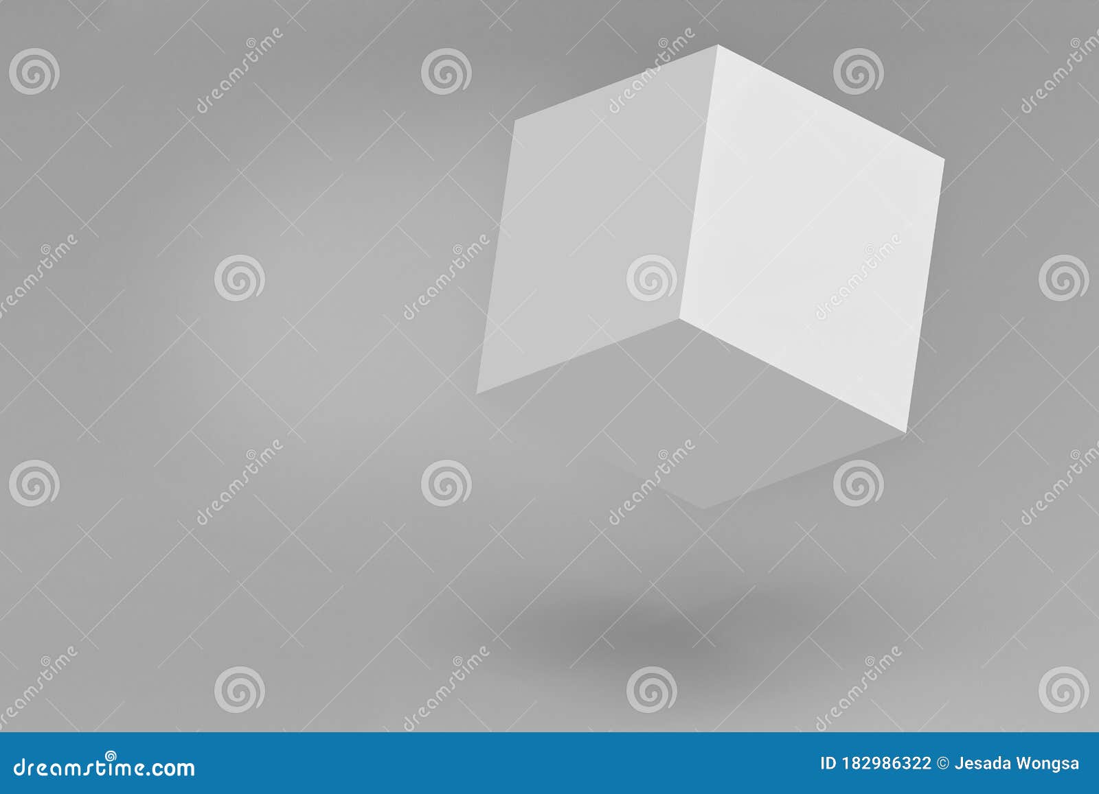 Simple 3D Cube Box Isolate with Clipping Path 3D Illustration Stock ...