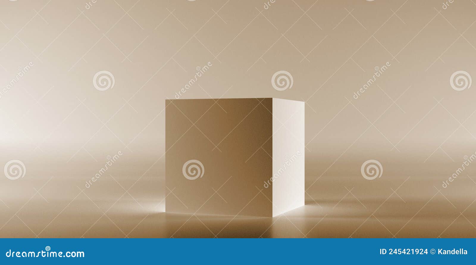 Simple 3d cube render. stock illustration. Illustration of light ...