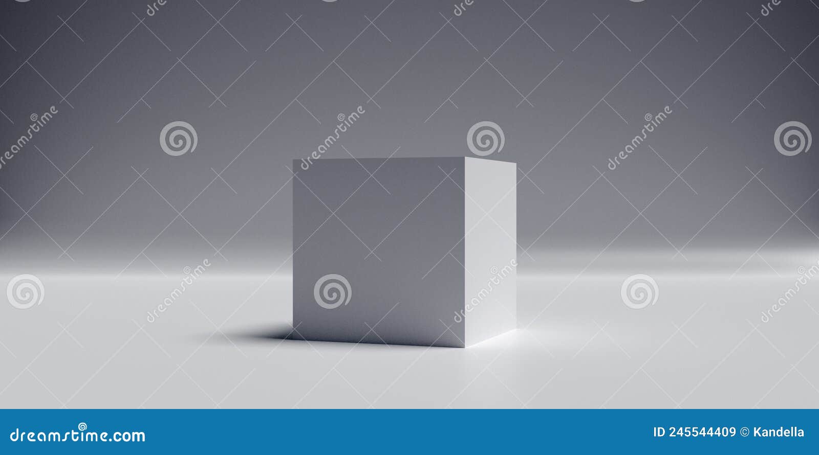 Simple 3d cube render. stock illustration. Illustration of form - 245544409