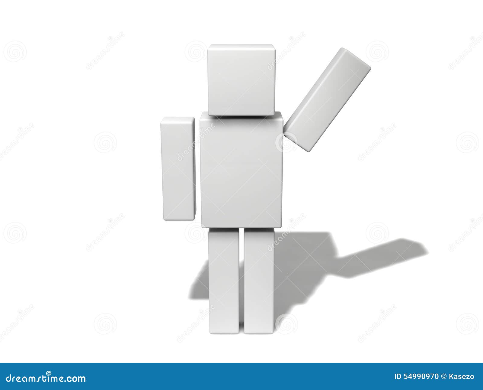 Simple 3d cubic character. stock illustration. Illustration of ...