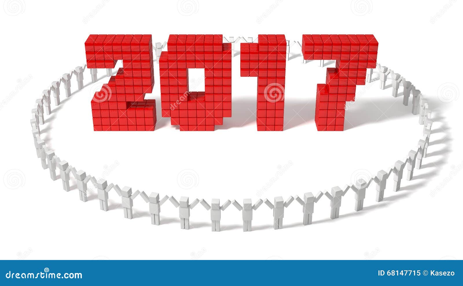 Simple 3d Cubic Characters. Stock Illustration - Illustration of action ...