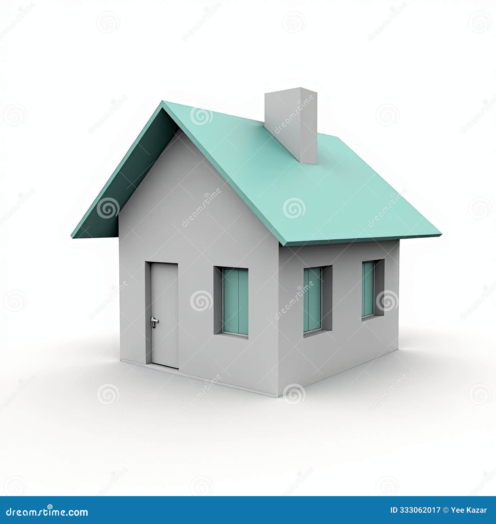 Simple 3D House Illustration. Stock Illustration - Illustration of ...