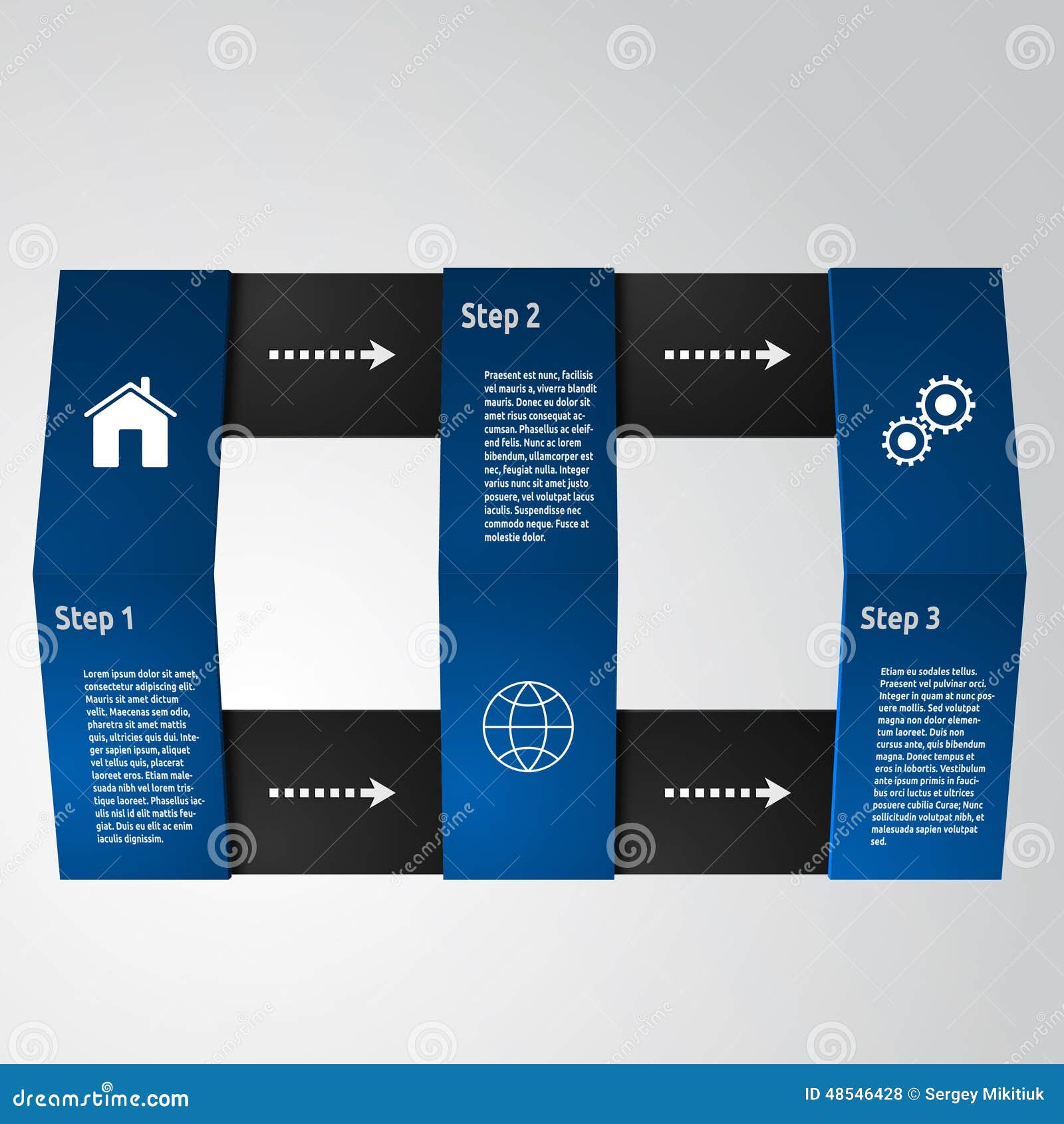 Simple 3d Infographics Cards Stock Vector - Illustration of information ...