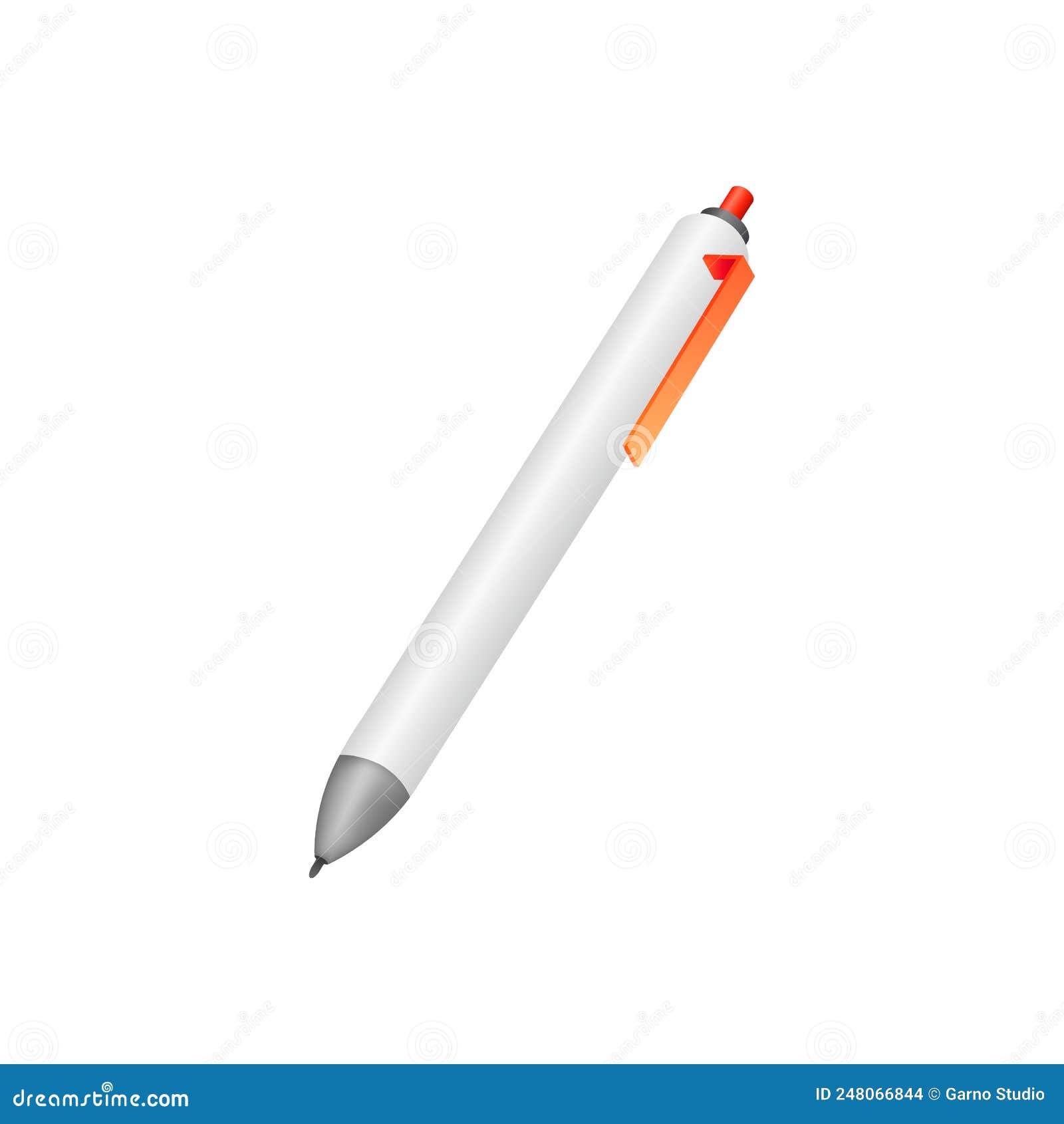 Simple 3D Pen Template. Isolated Item on White Background Stock Vector ...