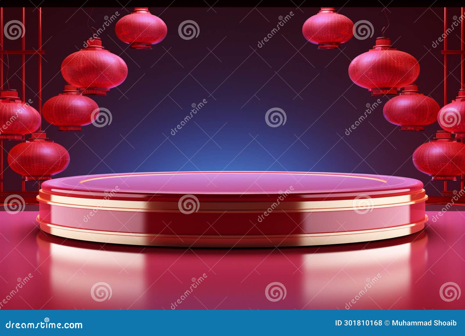 Simple 3D Podium Illustration Round Stage Design Concept Stock ...