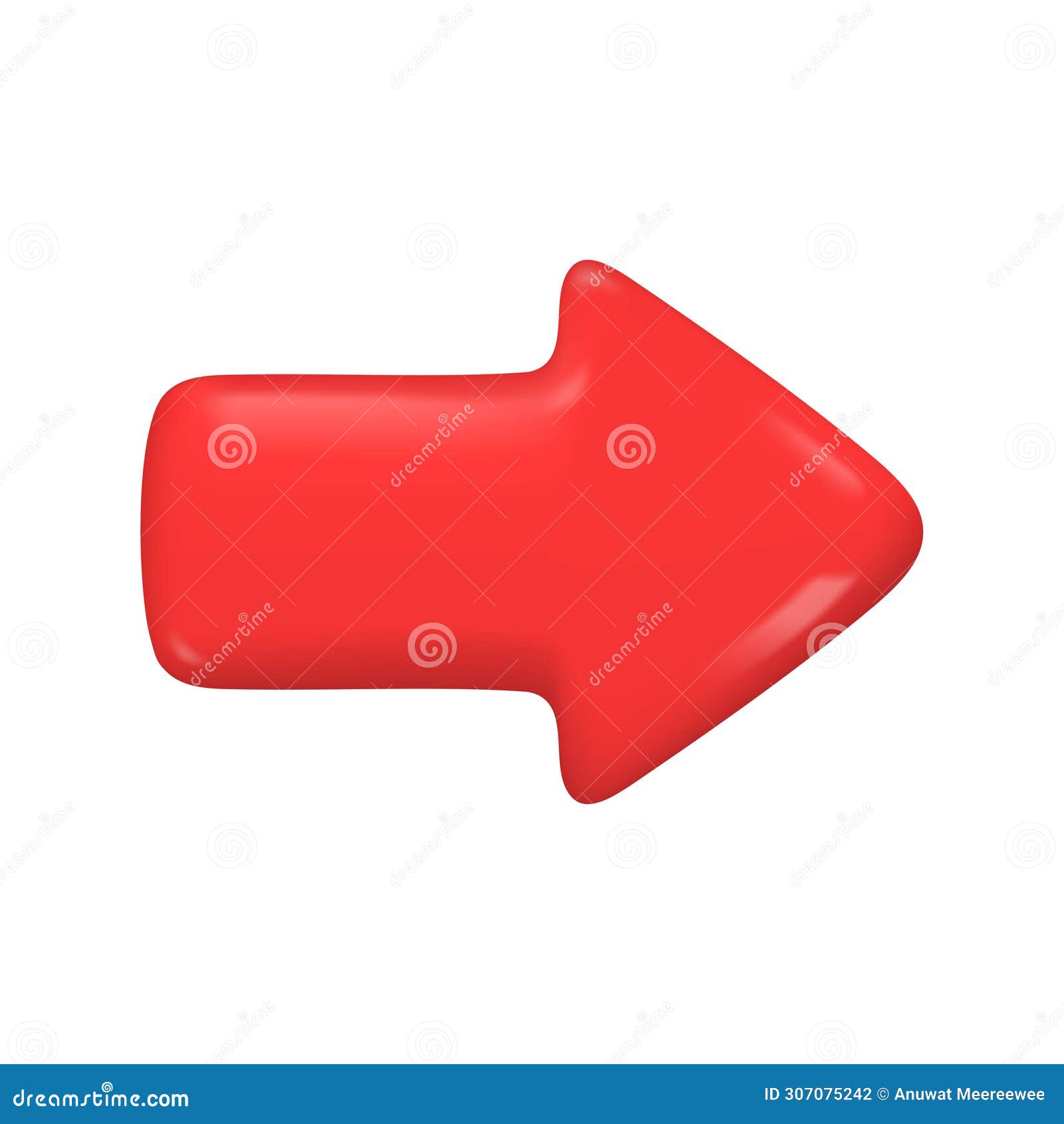 Simple 3d Red Arrow Indicates the Next Path To the Right. Website ...