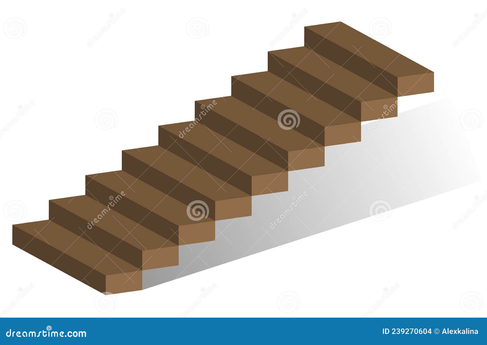 Simple 3d Stair with Steps. Staircase Vector Stock Vector ...