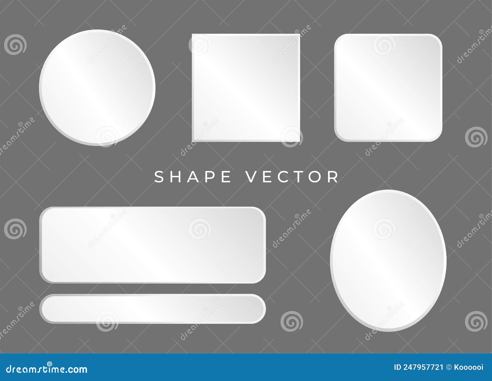Simple 3D White Shape Board or Frame Vector Stock Illustration ...