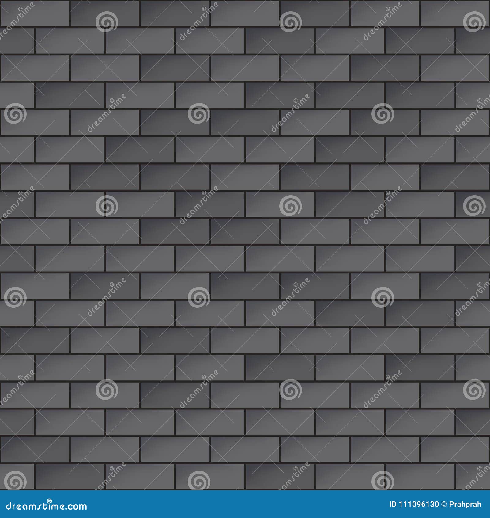 Simple Dark Brick Wall Seamless Pattern Stock Illustration ...