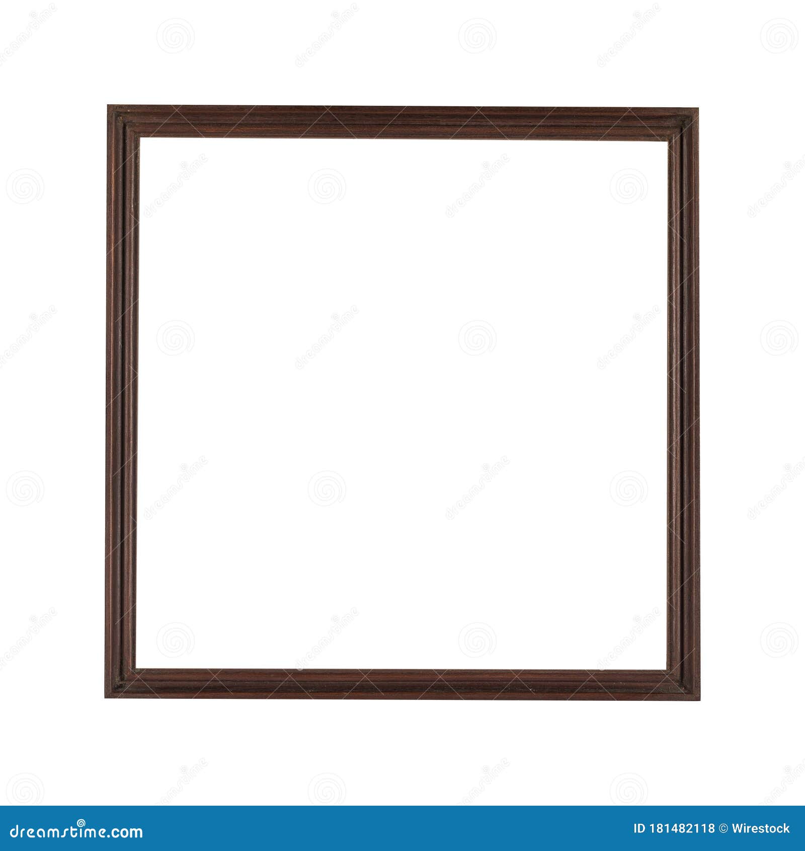 Simple Dark Wooden Frame Under the Lights Isolated on a White ...
