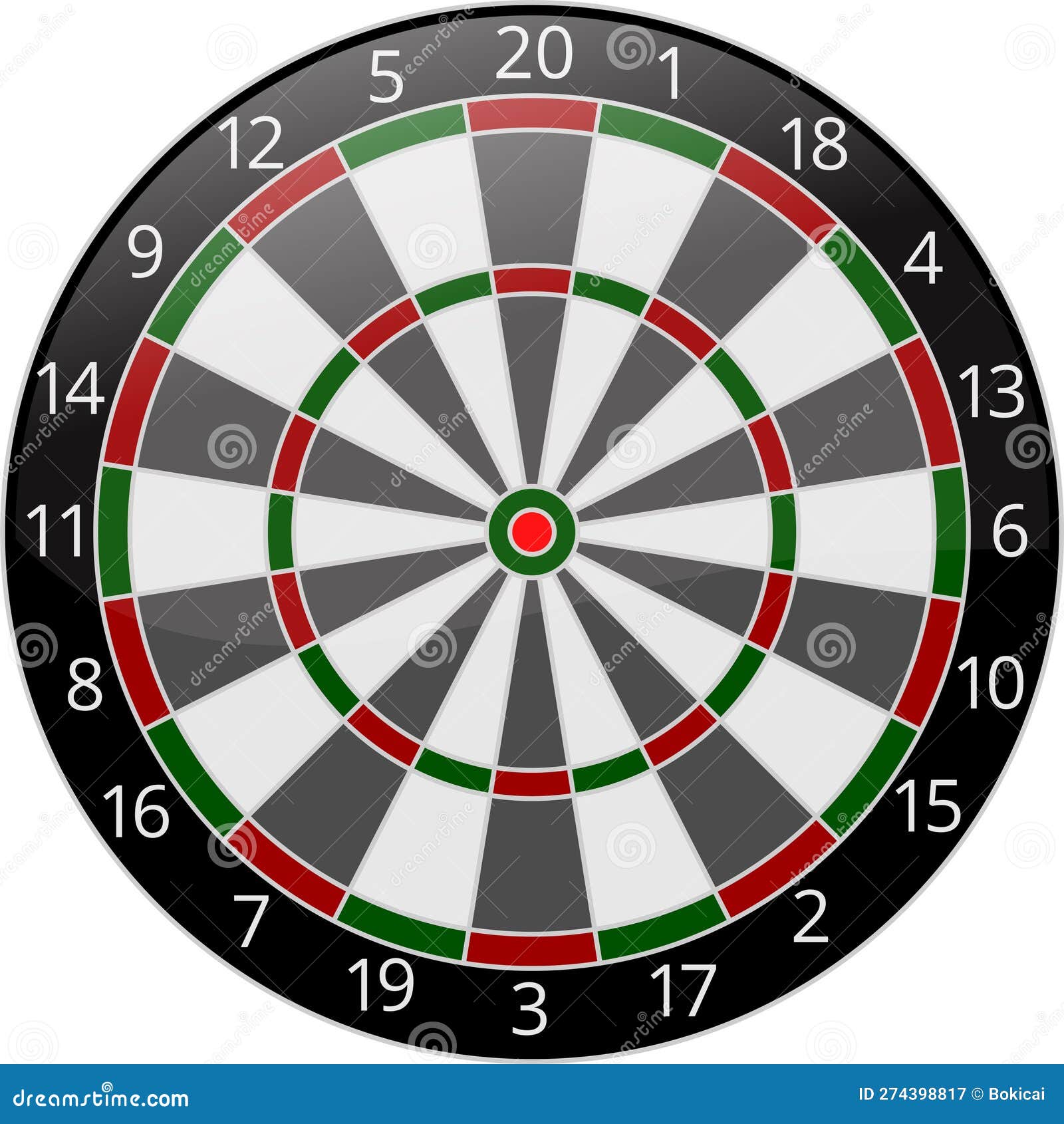 Simple Dart Board - Vector Illustration Stock Vector - Illustration of ...
