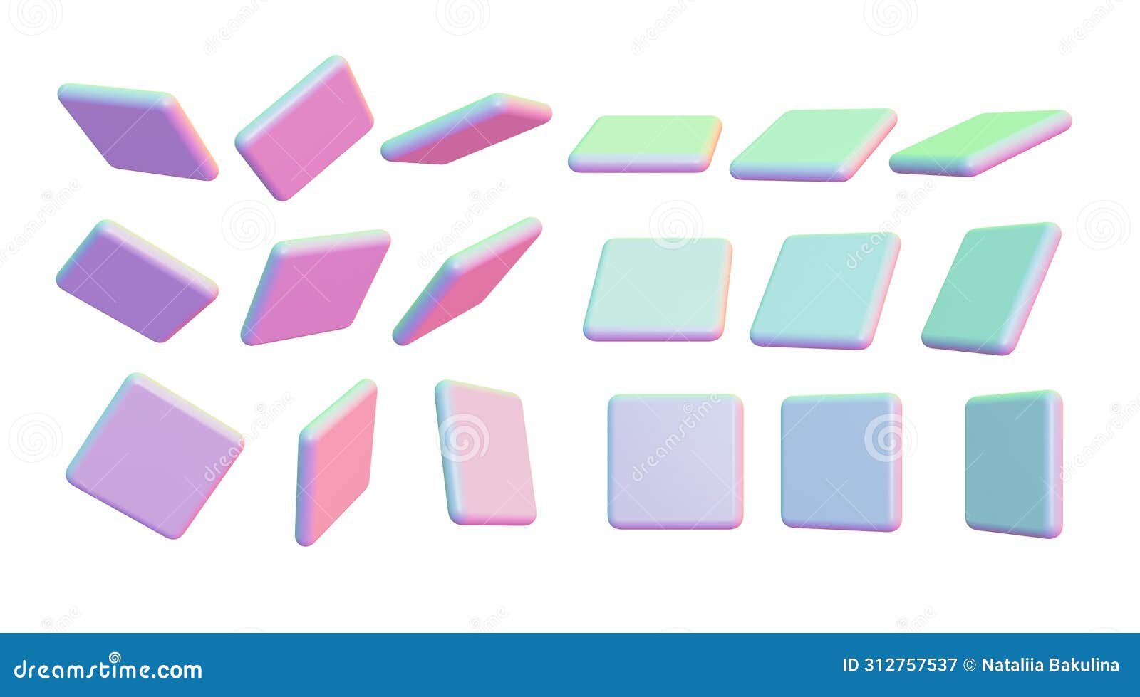 Simple Decorative Objects Isolated on White Background. Rectangles ...