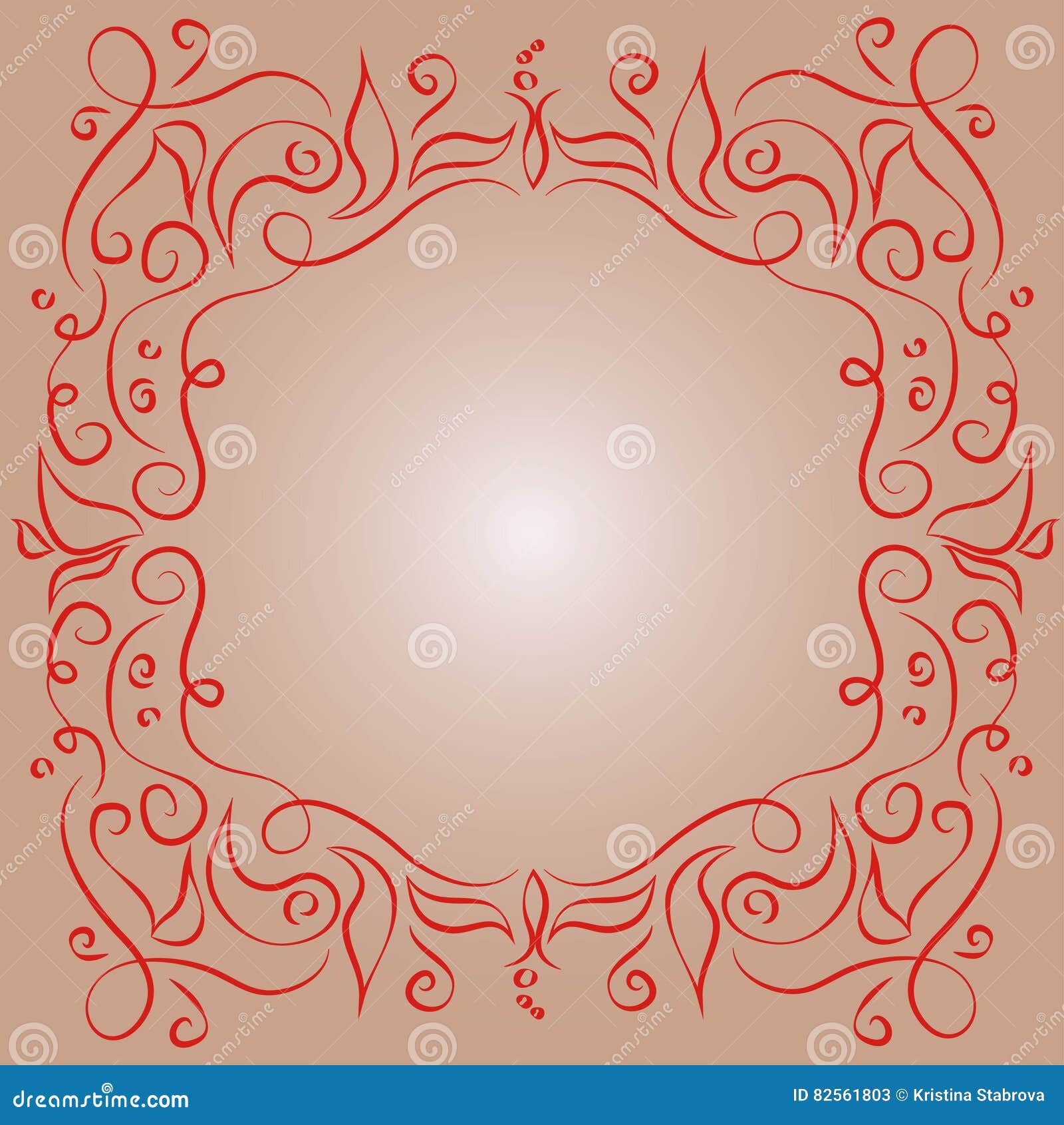 Simple Decorative Ornate Frame. Vector Illustration Stock Vector ...