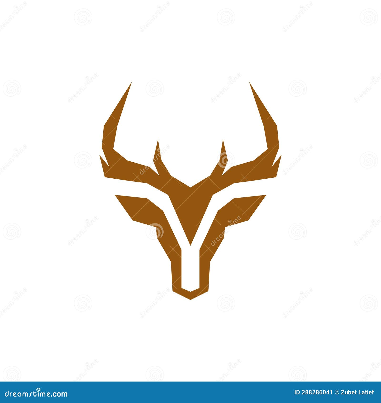 Simple Deer Head Modern Creative Logo Design Stock Vector ...