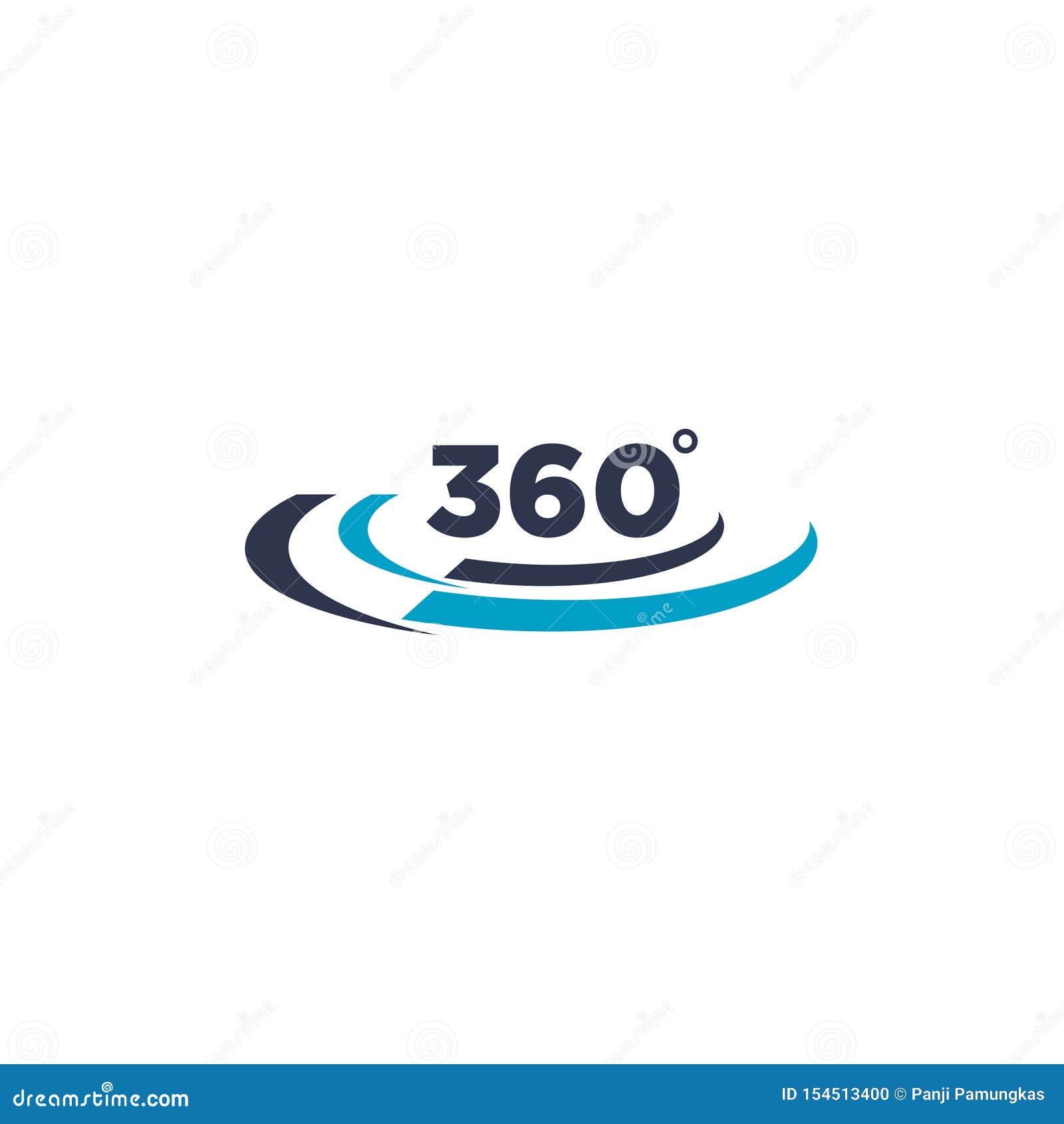 Simple 360 Degree Logo Design Stock Illustration - Illustration of ...