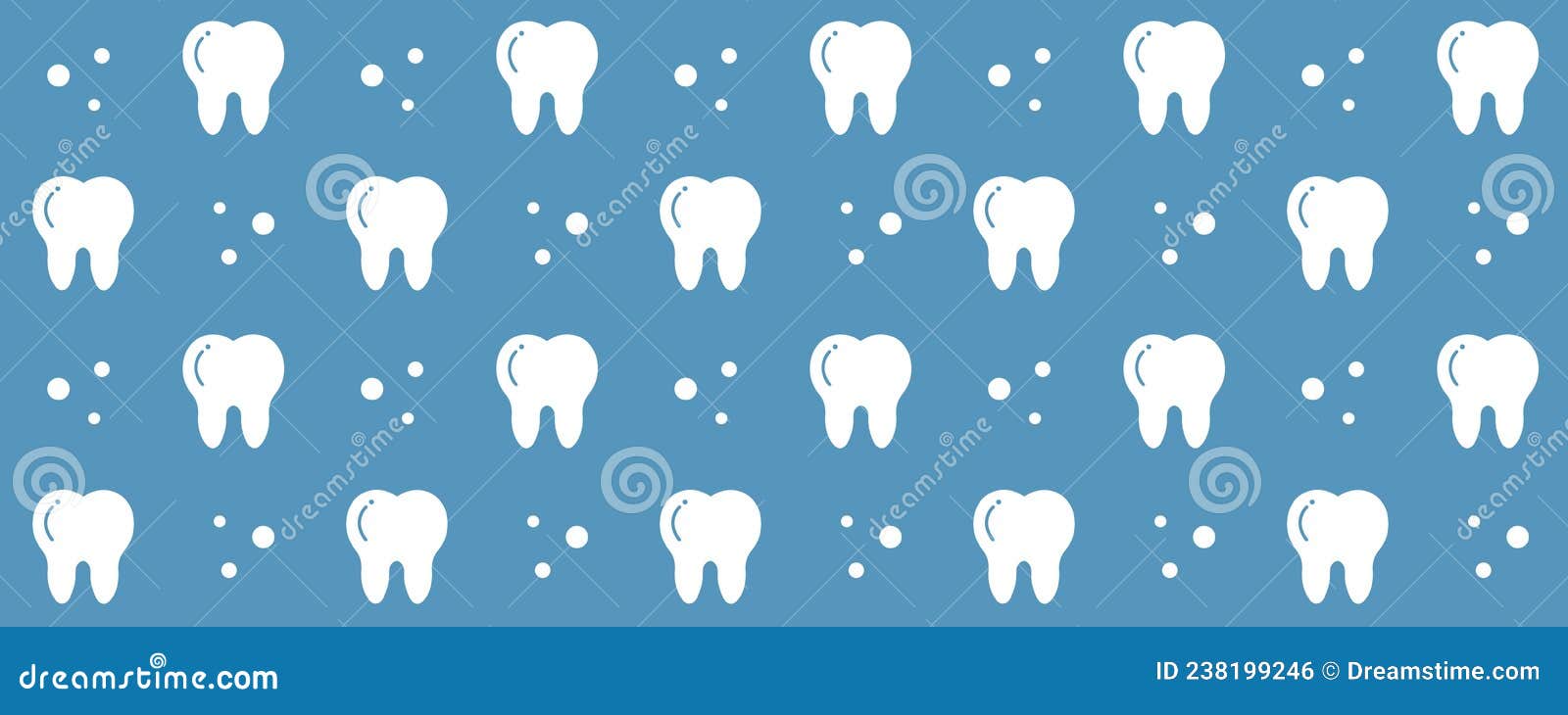 Simple Dental Pattern. Flat Illustration of Teeth Stock Vector ...