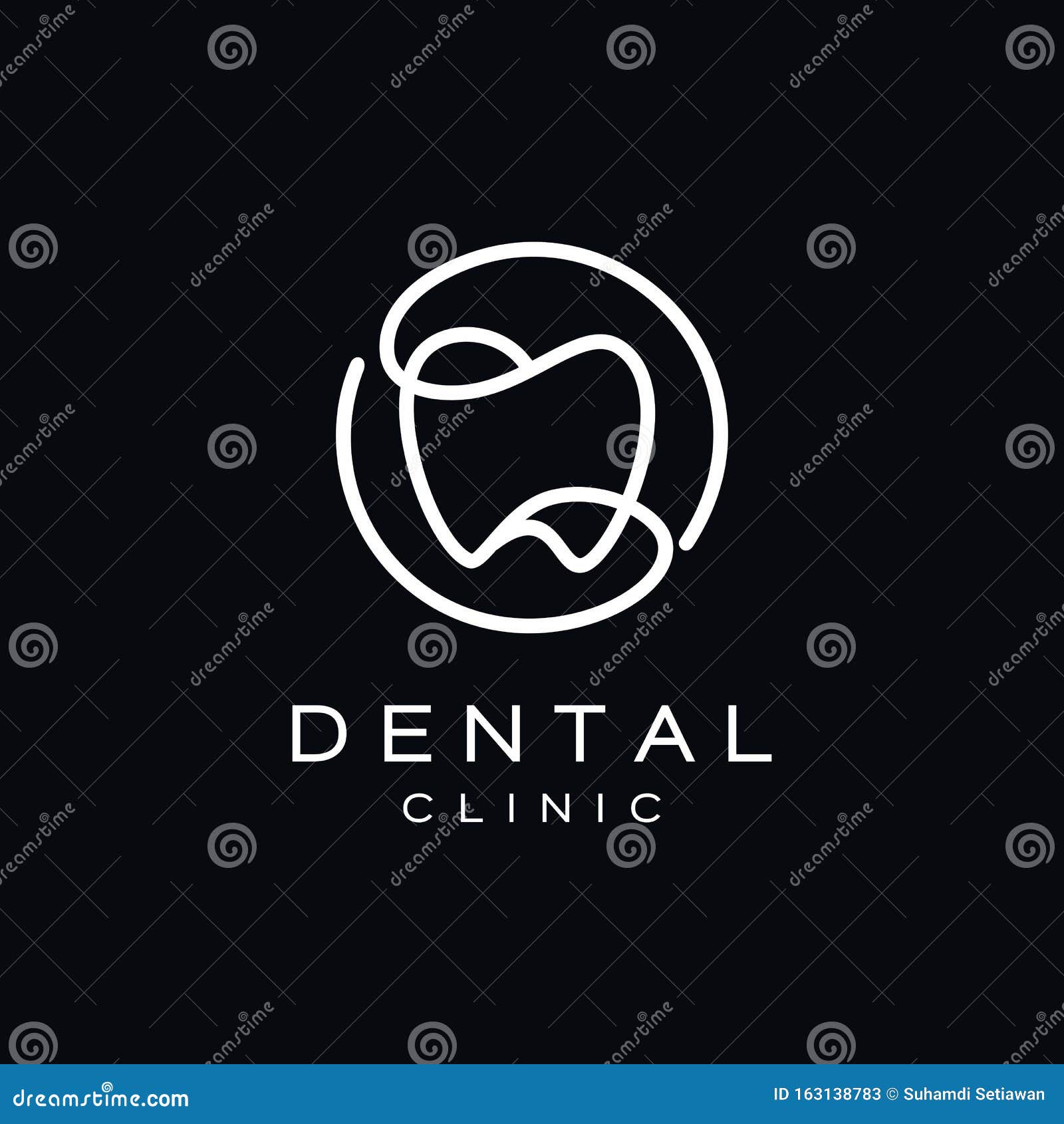 Simple Dental Teeth Logo Design Vector Stock Illustration ...