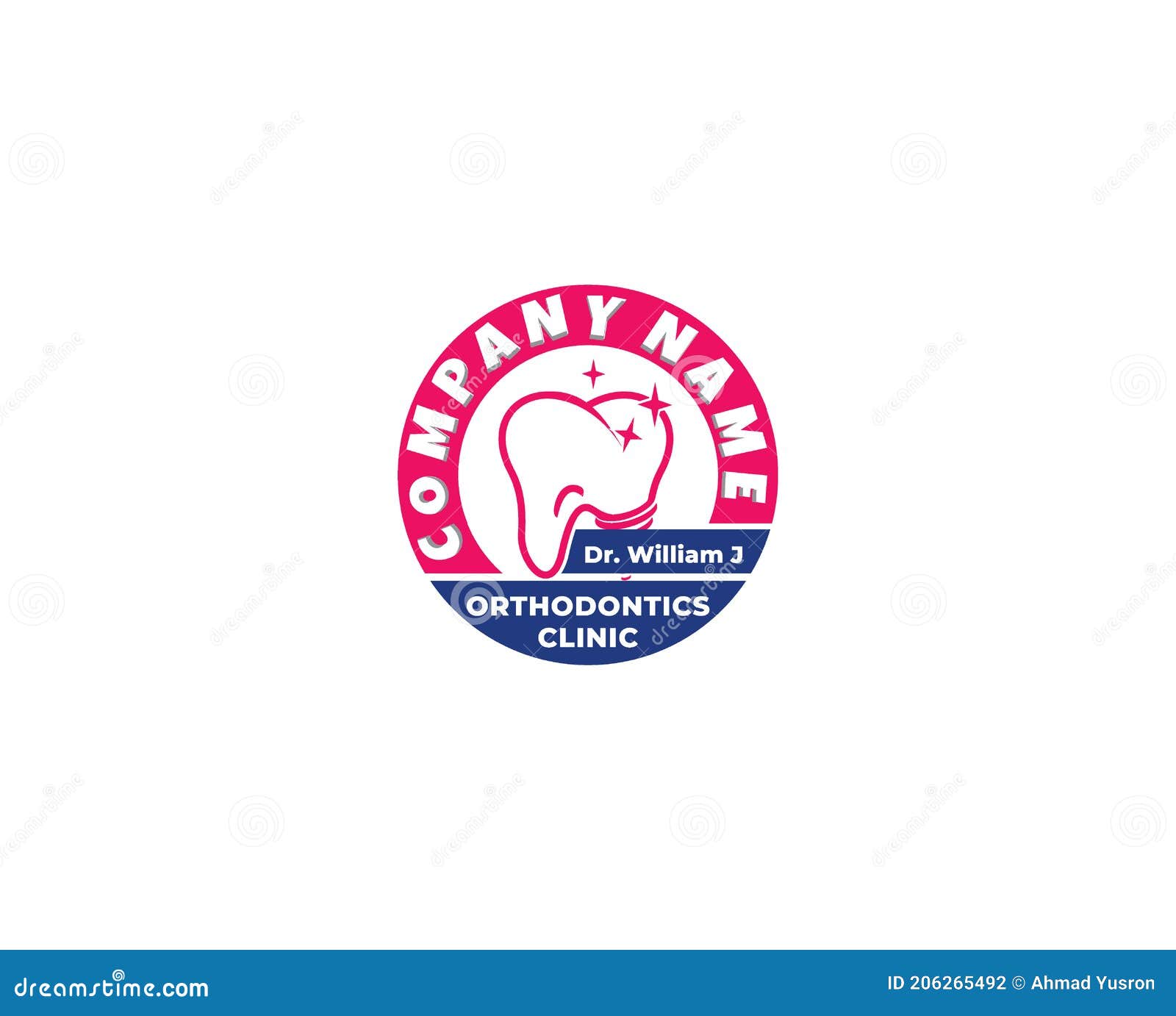 Simple Dental Teeth Logo Design Vector Stock Illustration ...