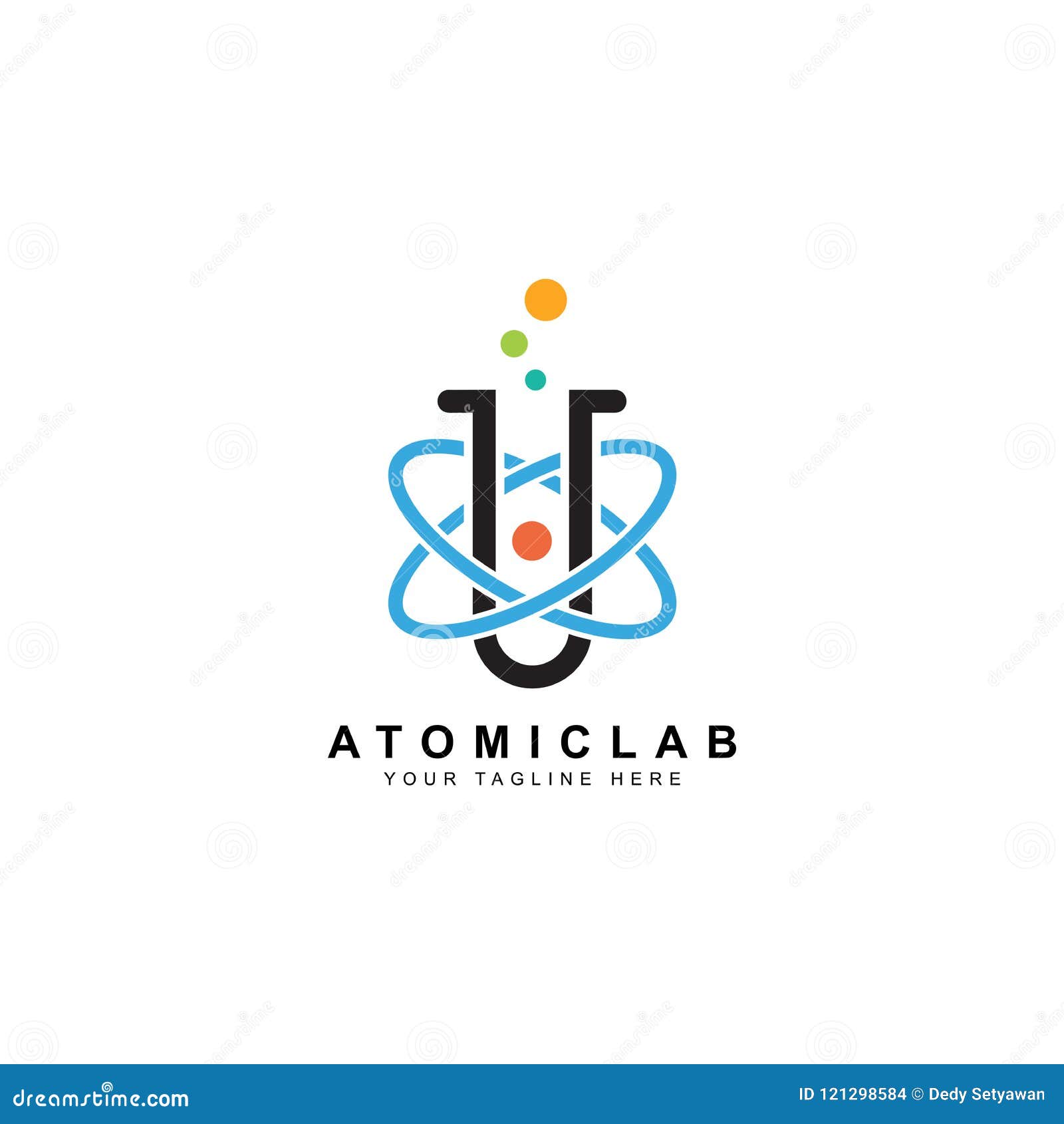 Science Lab Logo, Illustration of Atomic Nucleus Vector Design Stock ...