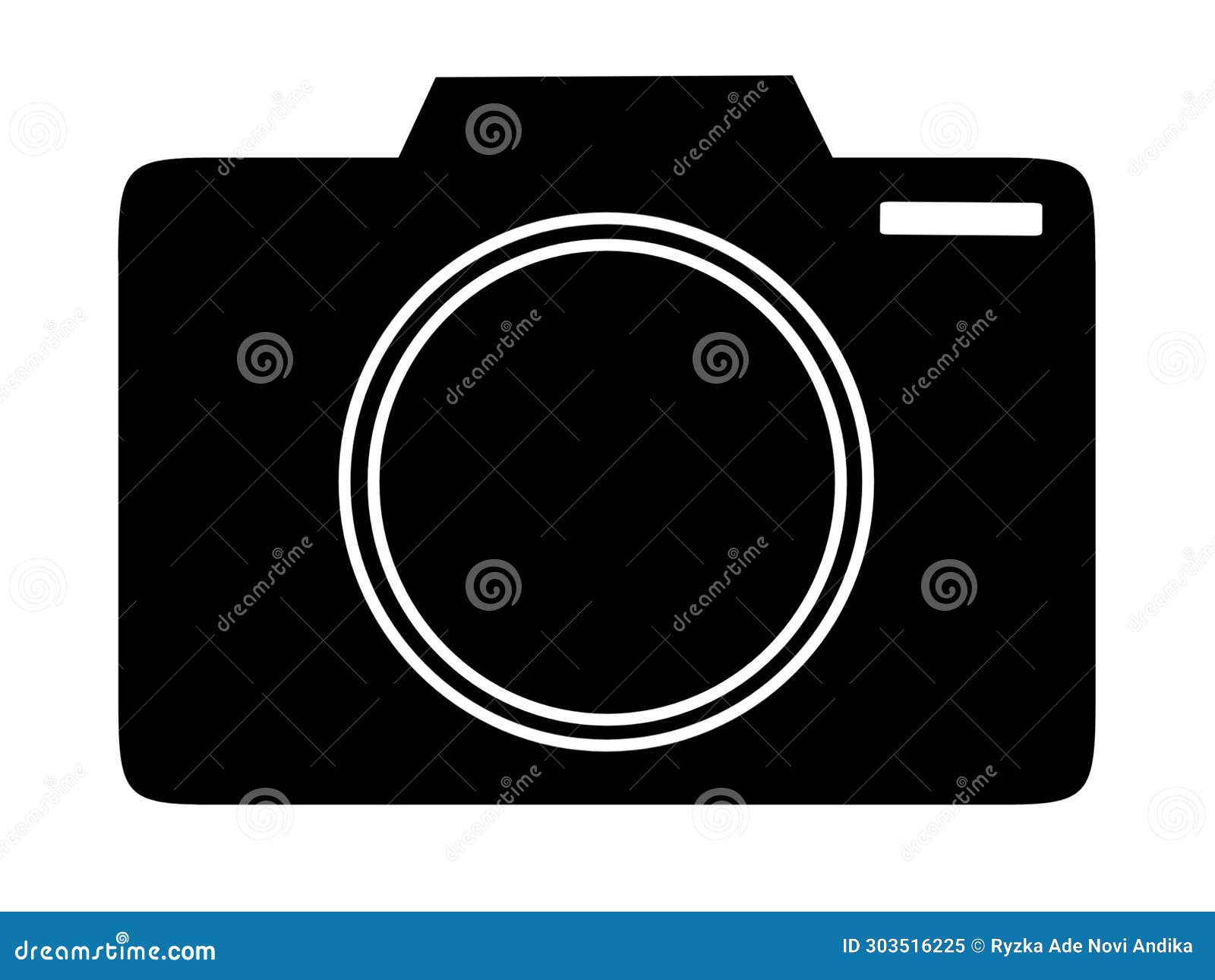Simple Design Black Camera Clipart Stock Illustration - Illustration of ...