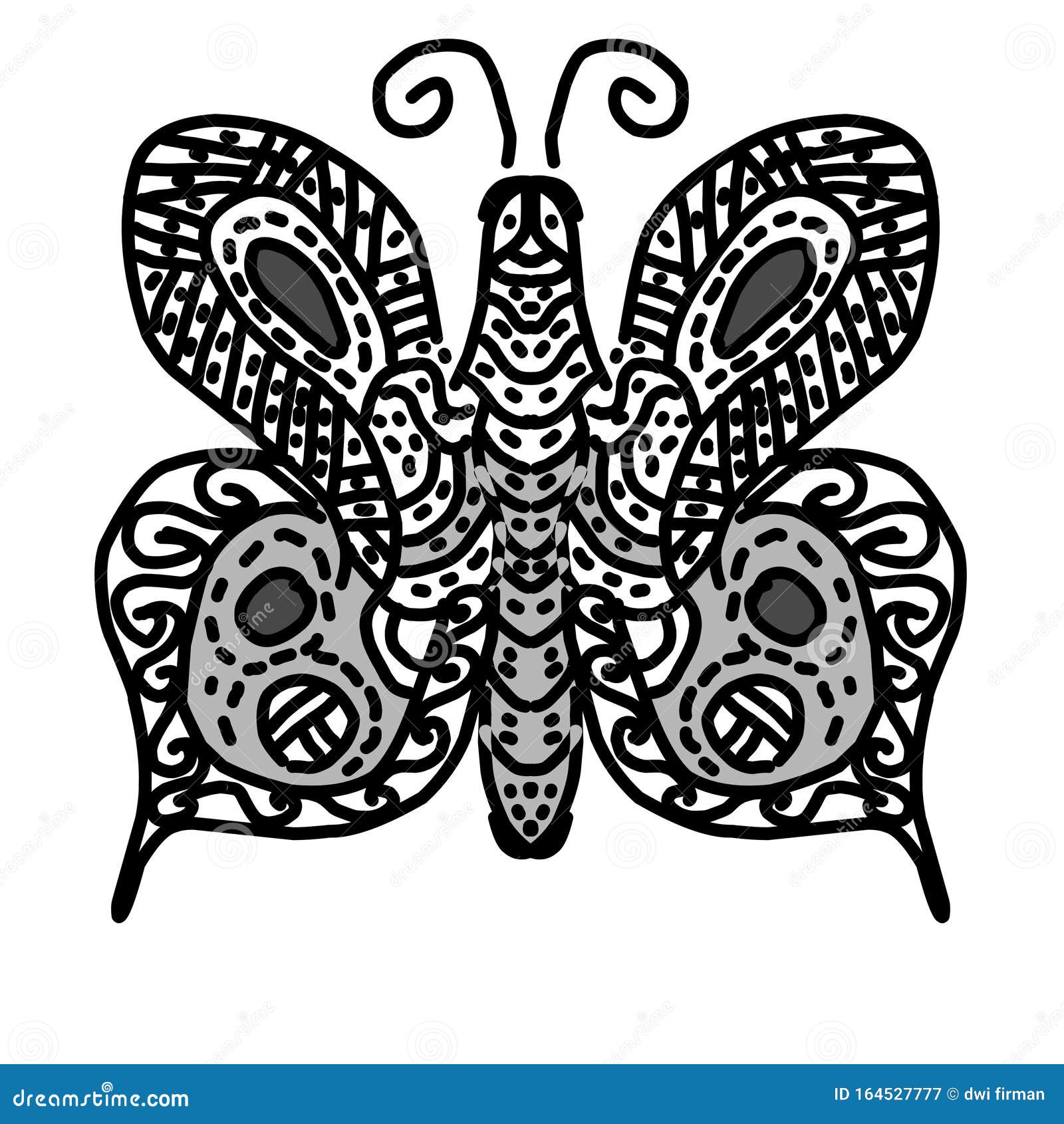 Simple Design of Butterfly Pattern Stock Illustration - Illustration of ...