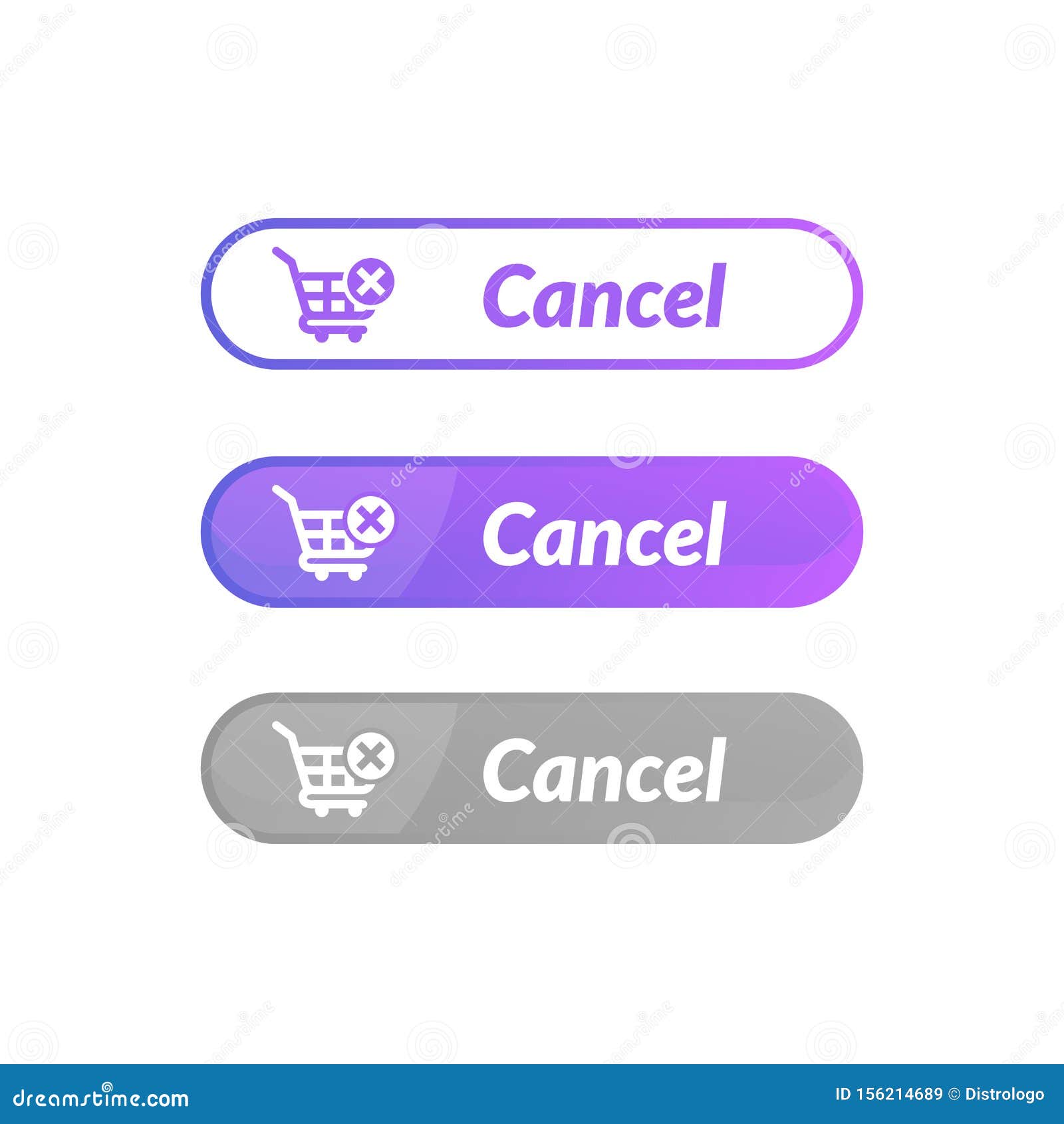 Simple Design of Cancel Order Button. Online Shop Icon Material Stock ...