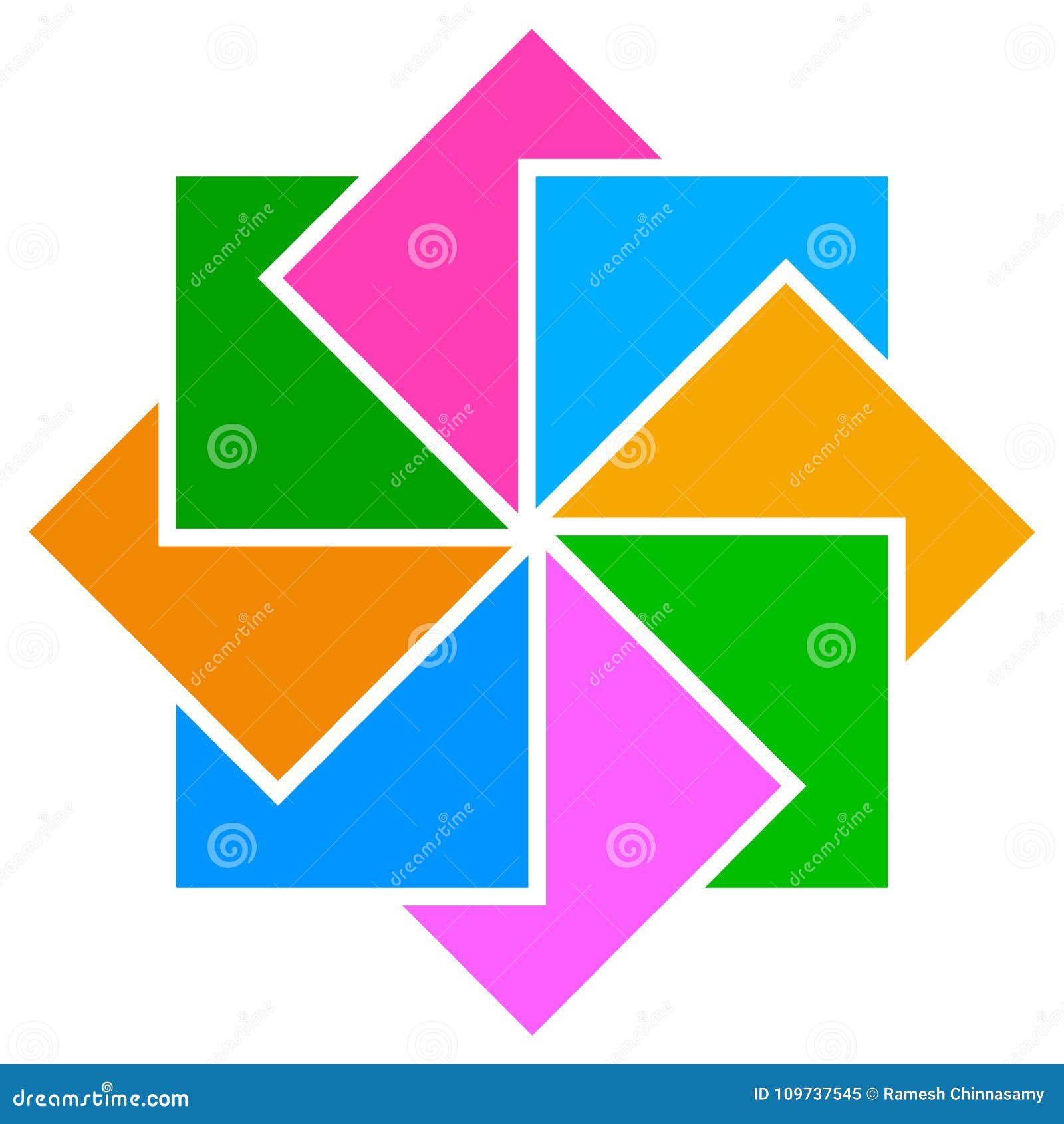 Simple Design and Colorful Square Logo Stock Vector - Illustration of ...