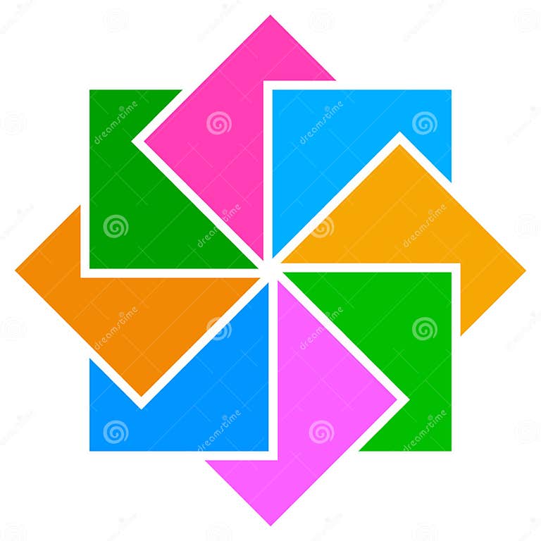 Simple Design and Colorful Square Logo Stock Vector - Illustration of ...