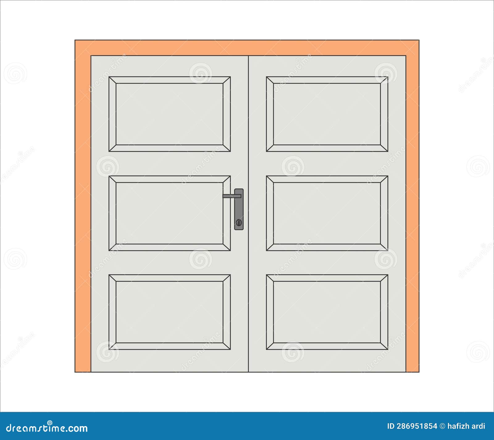 Simple Design Door Vector Illustration Stock Vector - Illustration of ...