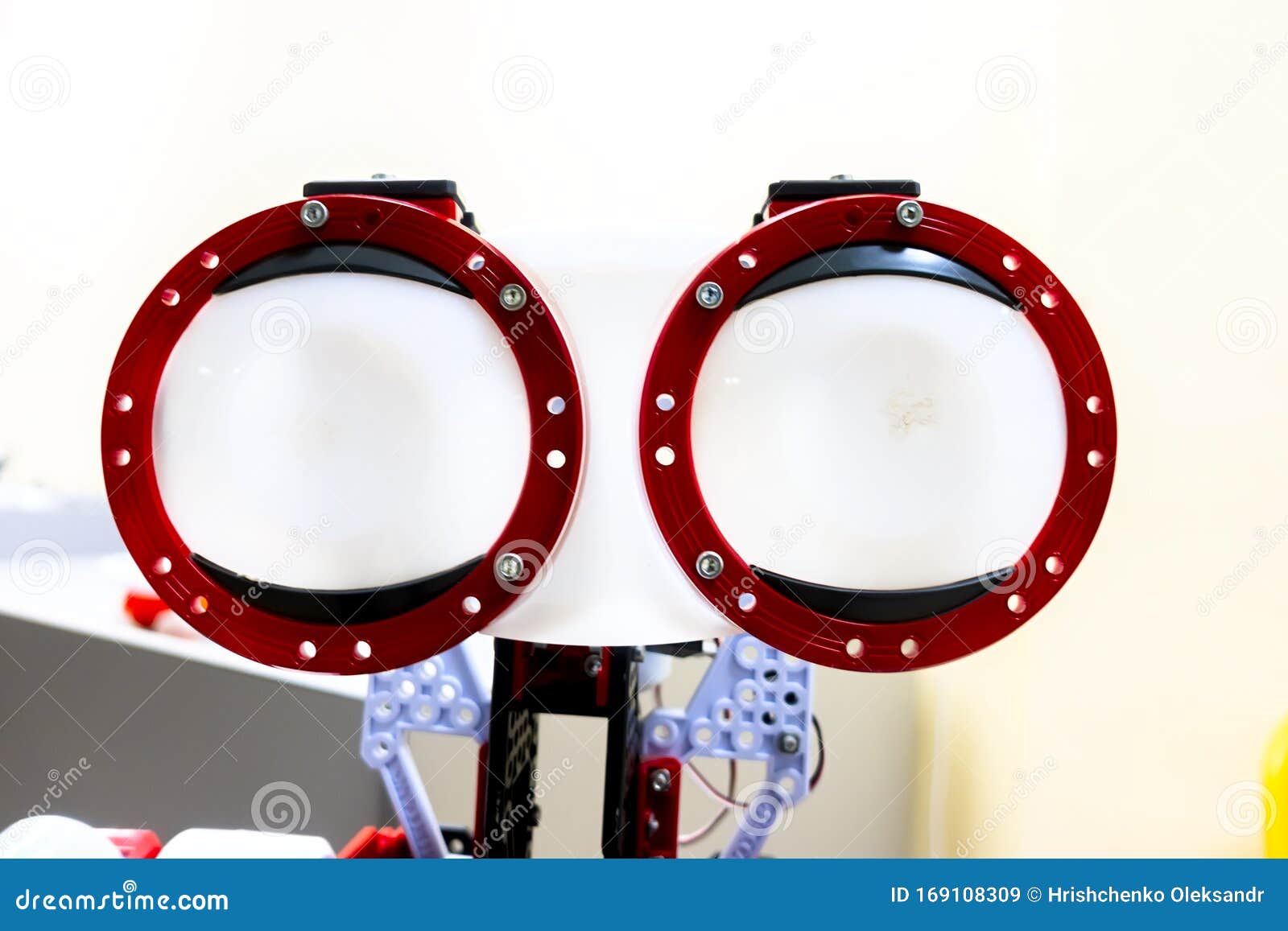 Simple Design of the Eyes of the Robot Stock Image - Image of bolt ...