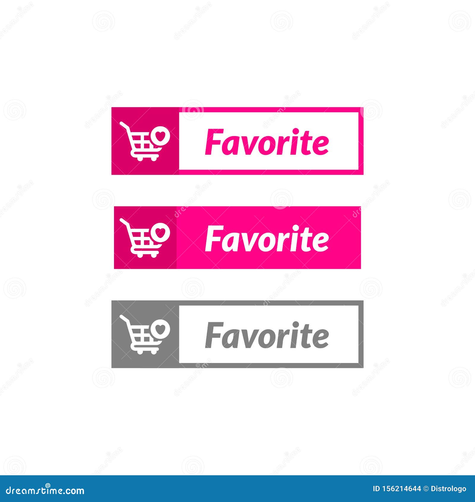 Simple Design of Favorite Item Button. Online Shop Icon Material Stock ...