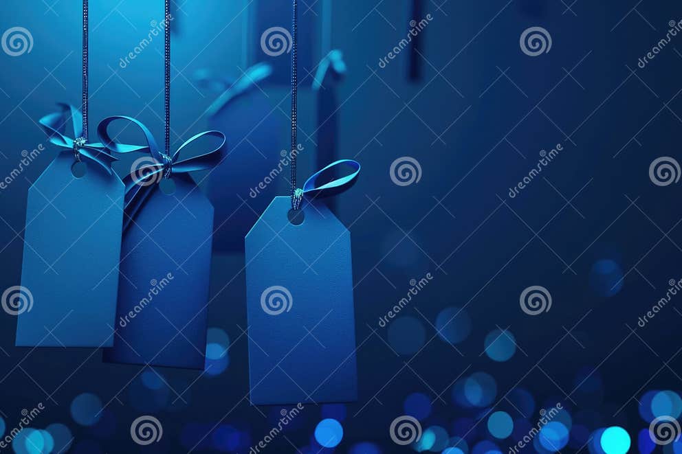 A Simple Design Featuring Three Tags Suspended from a String Against a ...