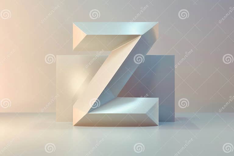 A Simple Design Featuring a White Letter Z on a Plain Surface Stock ...